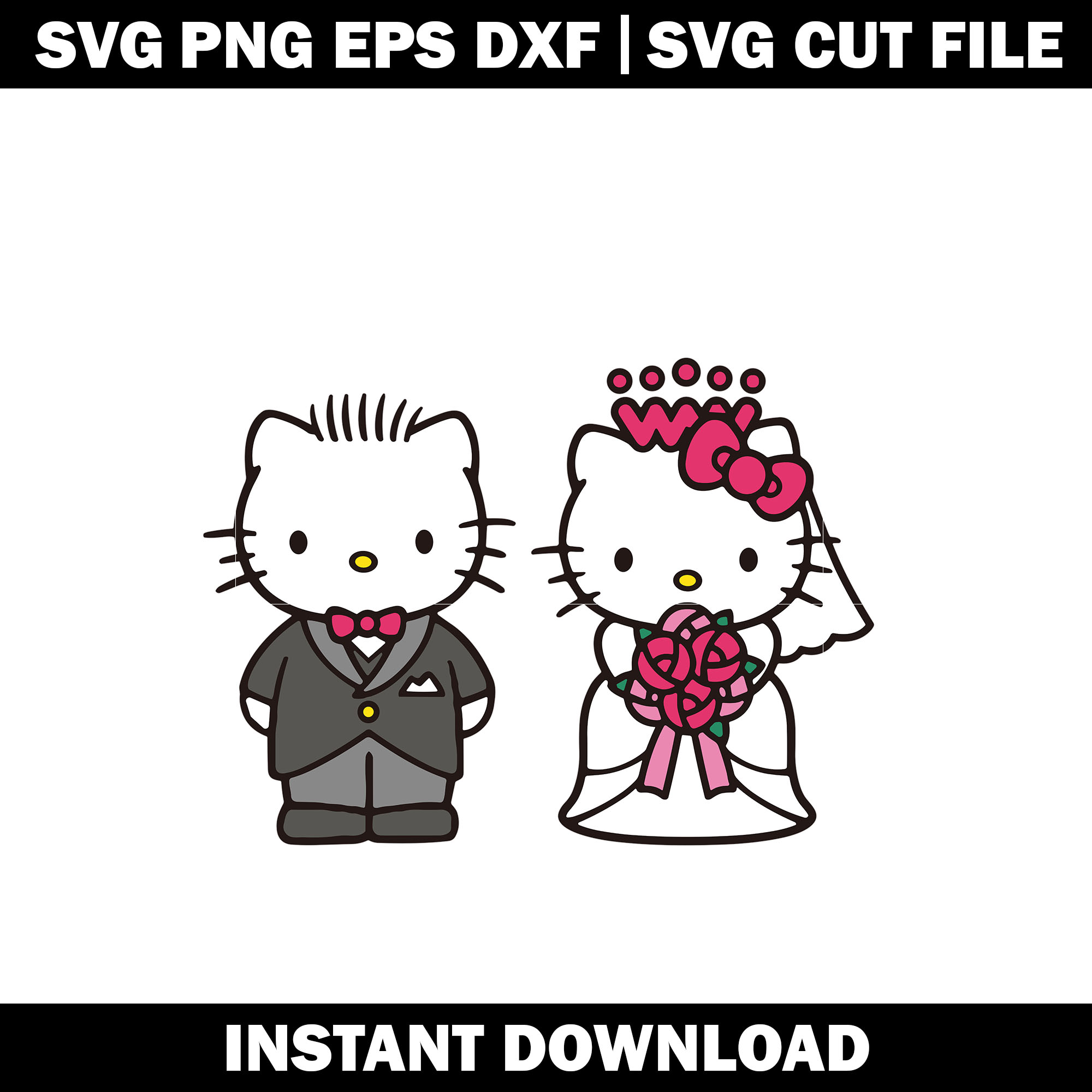 hello kitty wedding wallpaper svg, Bluey cartoon svg, logo f | Inspire ...