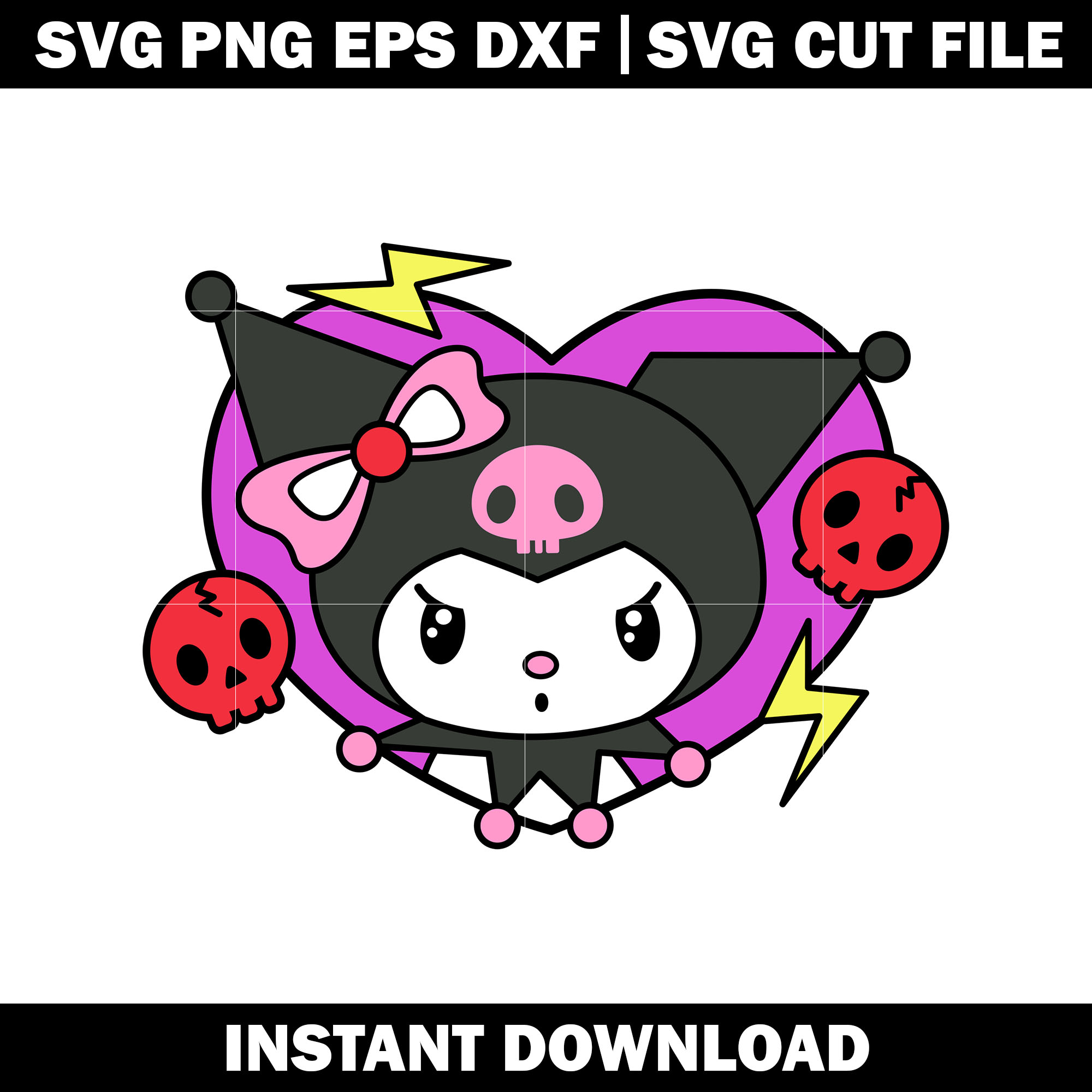 Kuromi Gif svg, Bluey cartoon svg, logo file svg, cartoon sv | Inspire ...