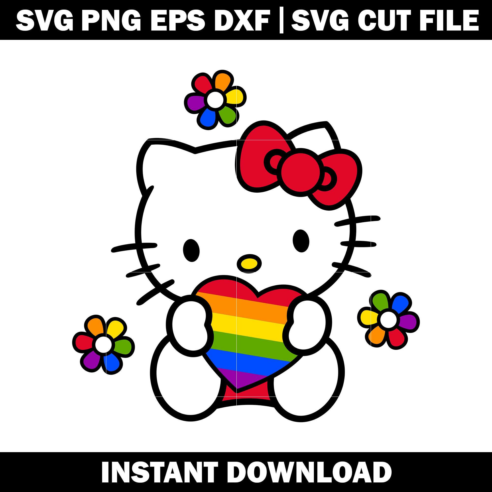 Hello Kitty Pride Heart svg, Bluey cartoon svg, logo file sv | Inspire ...