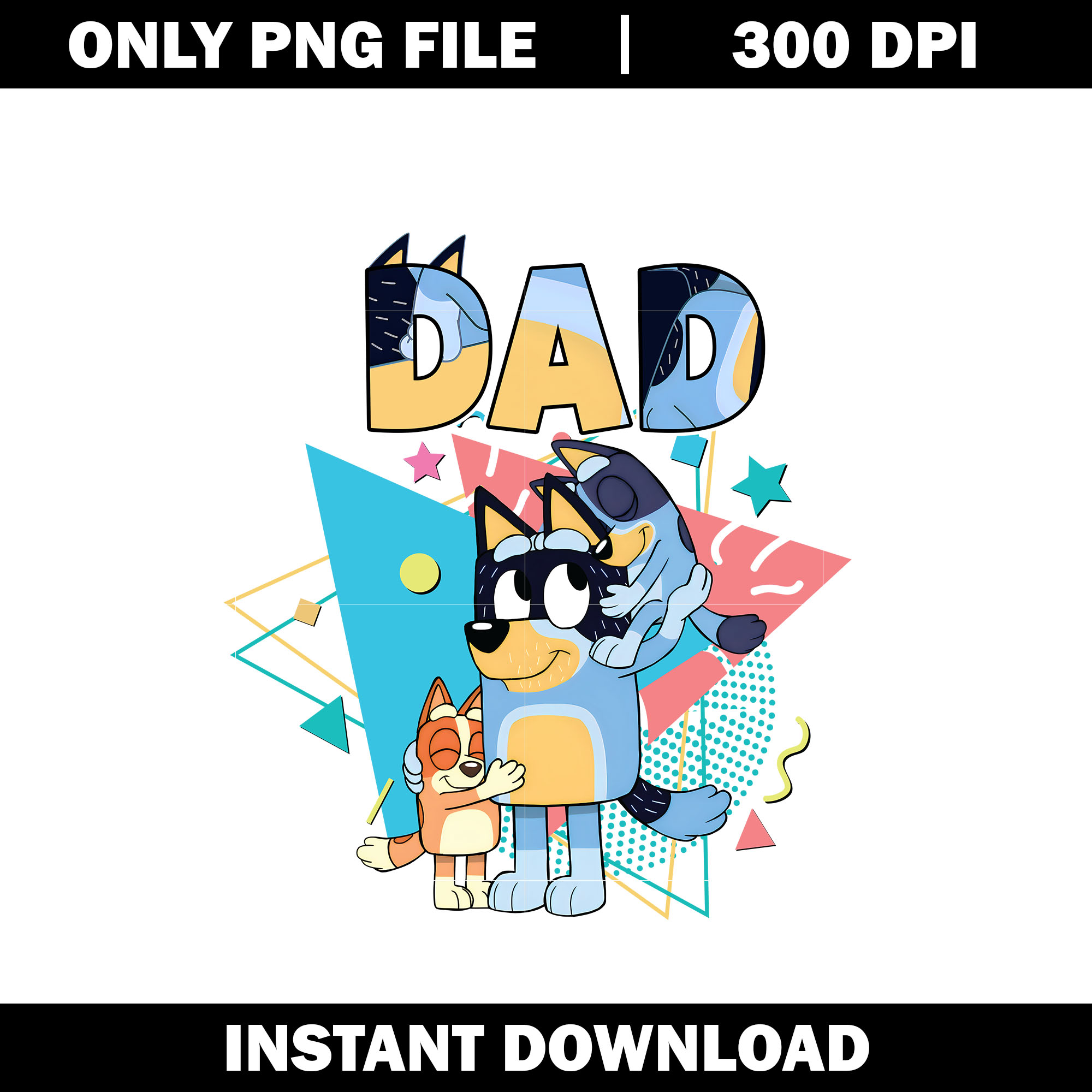 Dad png, Bluey cartoon png, logo file png, cartoon png, logo | Inspire ...