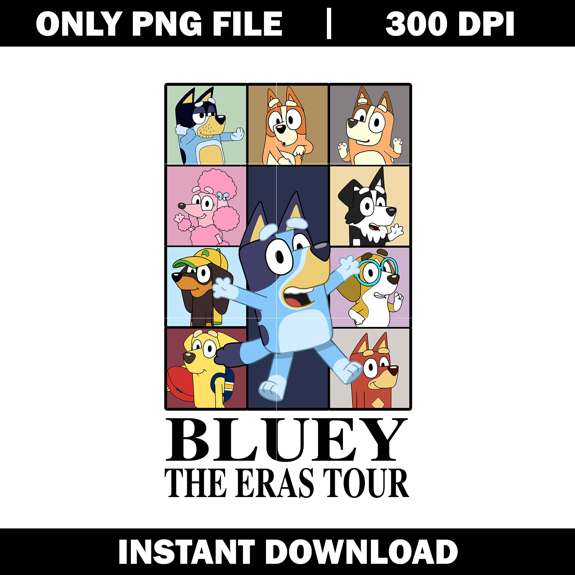 bluey the eras tour png, logo file png, cartoon png, logo de | Inspire ...