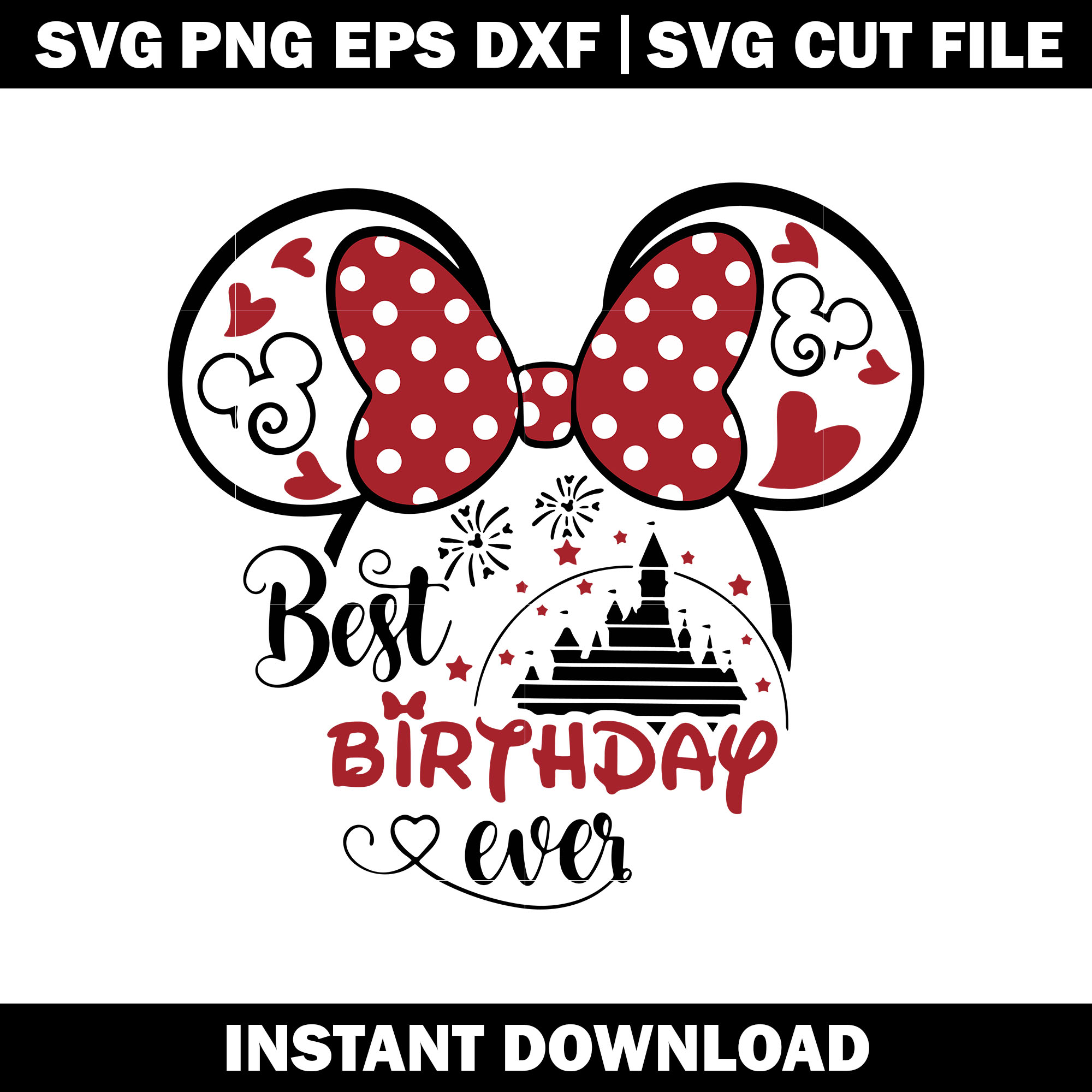 best birthday ever svg, minnie mouse head svg, bluey svg, Di | Inspire ...