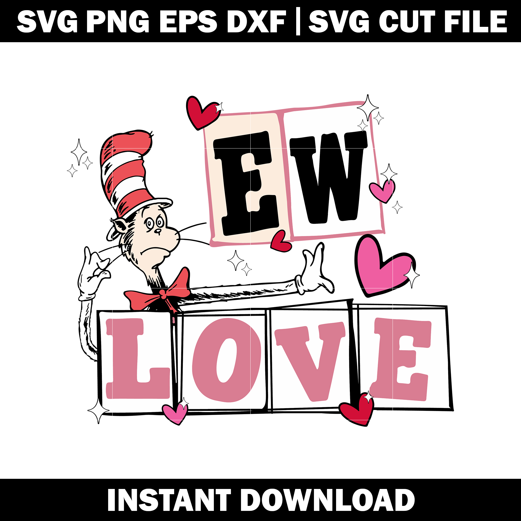 Ew love dr.seuss svg, Dr Seuss svg, logo shirt svg, logo des - Inspire ...
