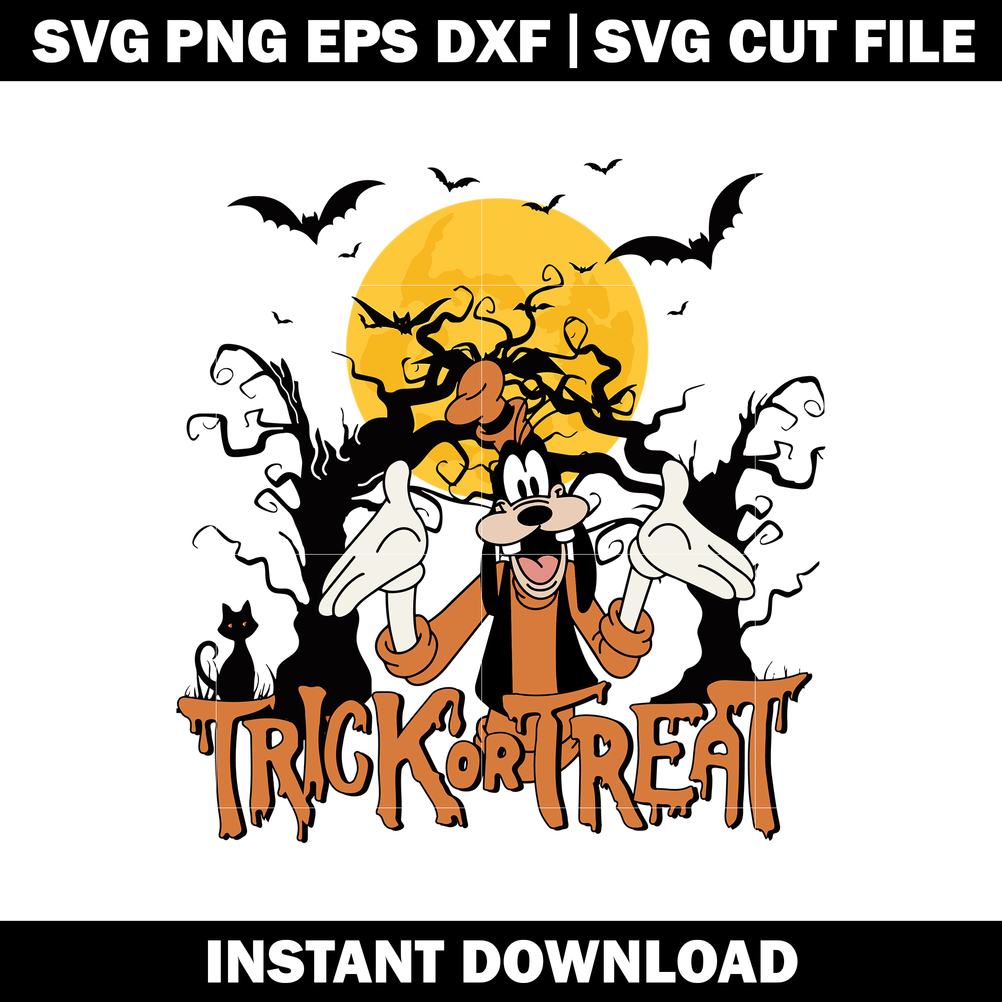 Trick or Treat Goofy svg, Goofy svg, Disney halloween svg, l | Inspire ...