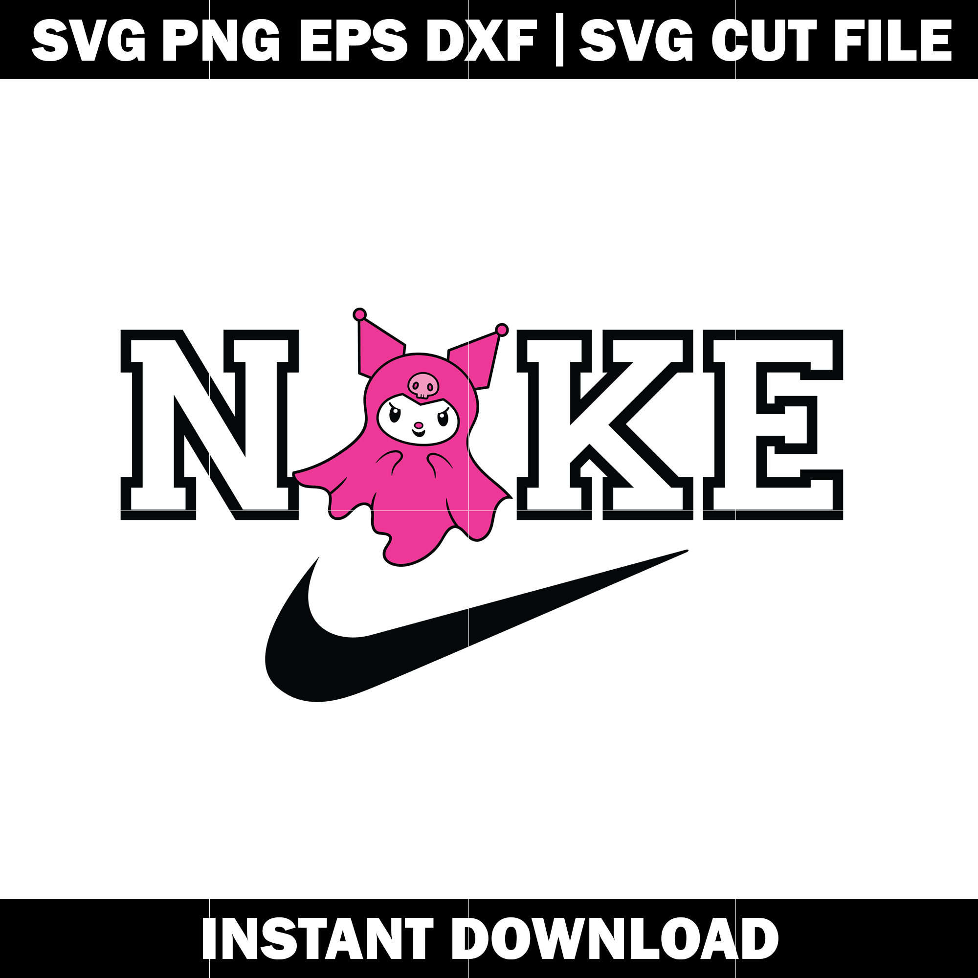 Nike Kuromi Ghost svg, Kuromi Ghost svg, logo nike svg, logo - Inspire ...