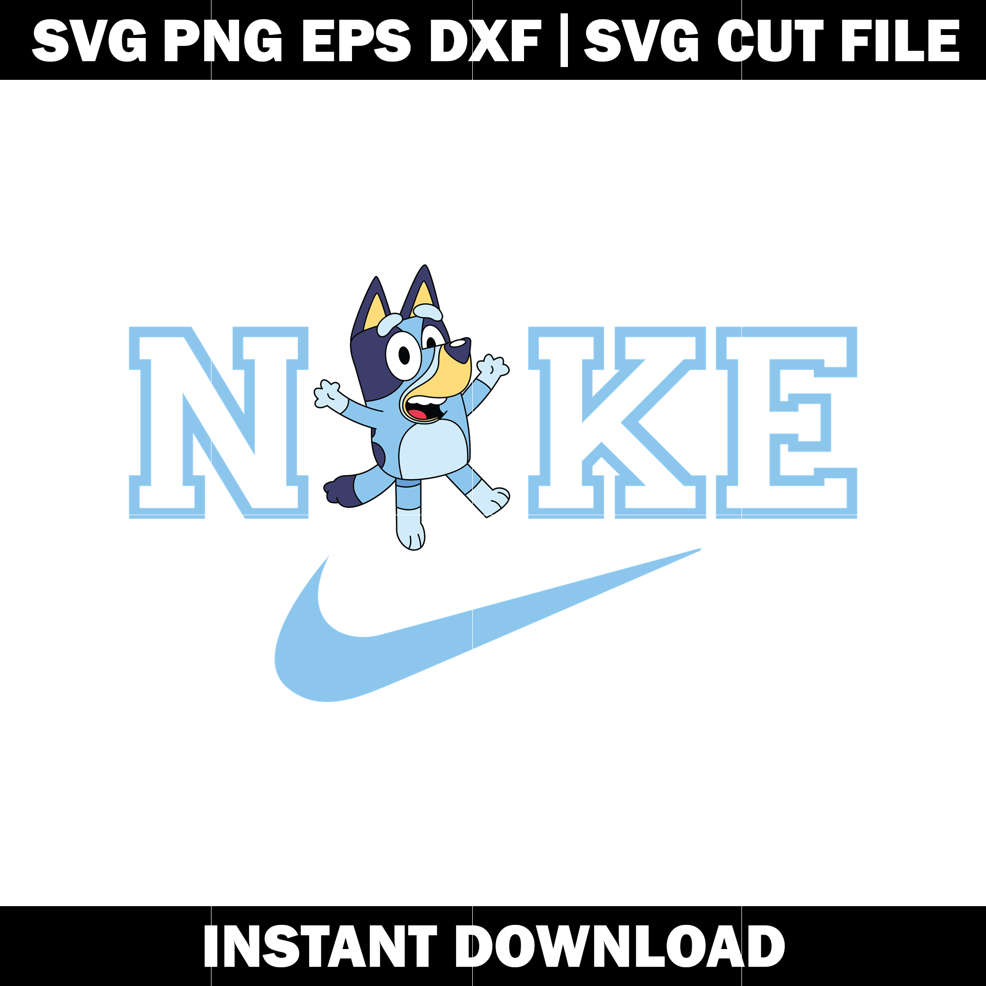 Nike Bluey svg, Bluey svg, Logo Brand svg, cartoon svg, Nike | Inspire ...