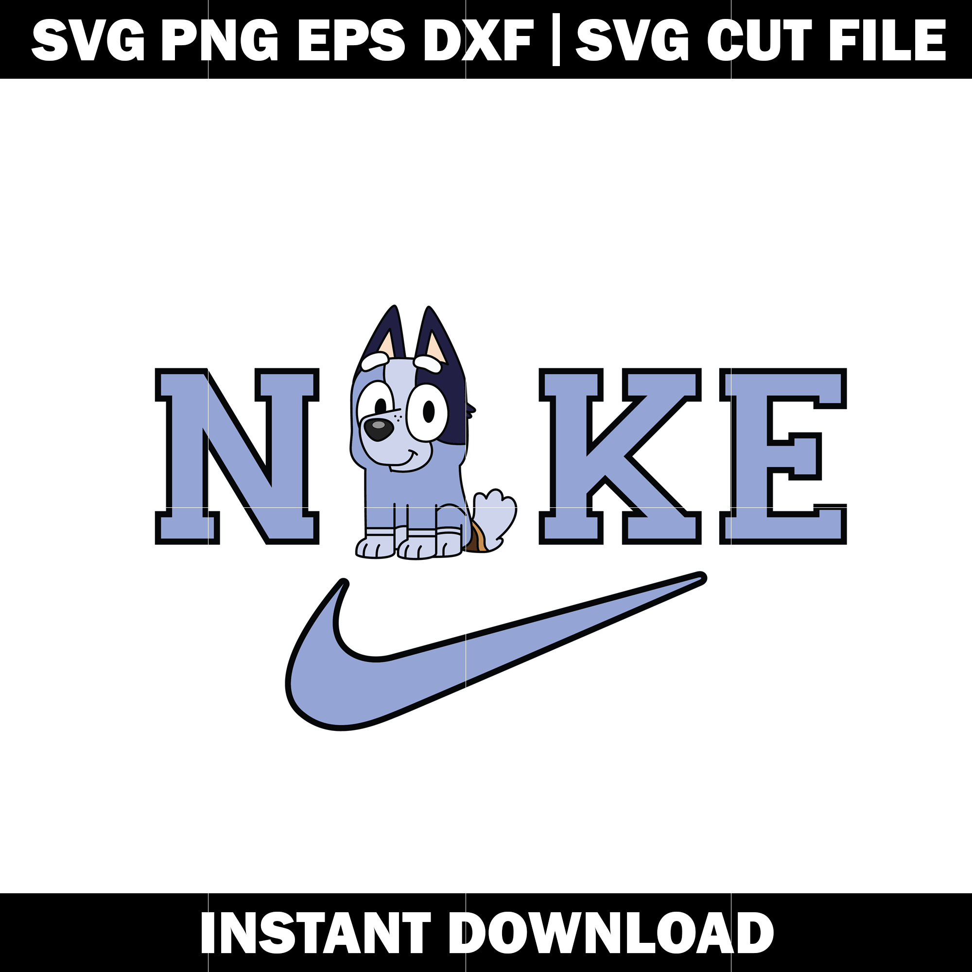 Socks Heeler nike svg, Bluey svg, Logo Brand svg, cartoon sv | Inspire ...