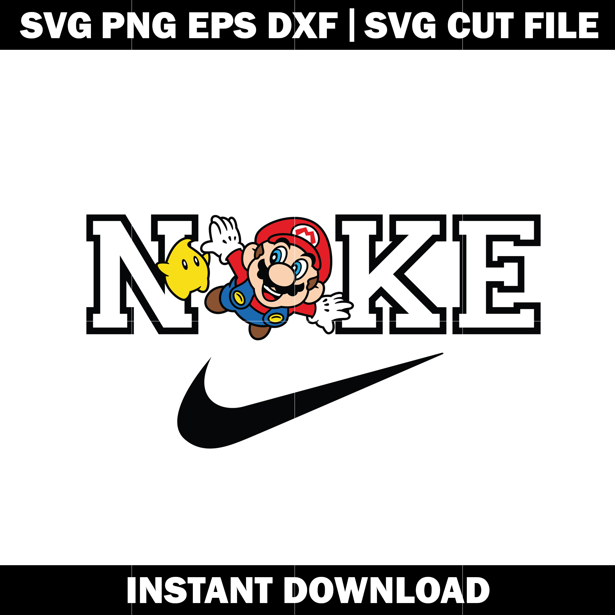 Super Mario svg, Mario svg, Logo Brand svg, cartoon svg, Nik | Inspire ...