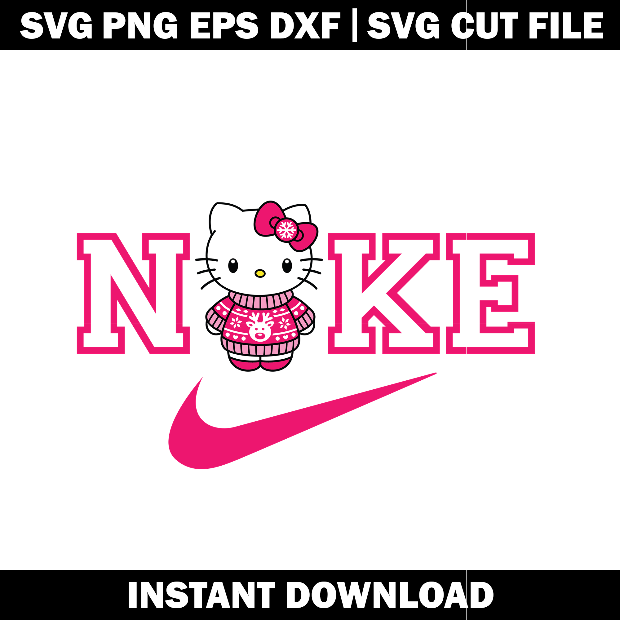 Hello Kitty logo nike svg, Hello Kitty svg, Logo Brand svg, | Inspire ...