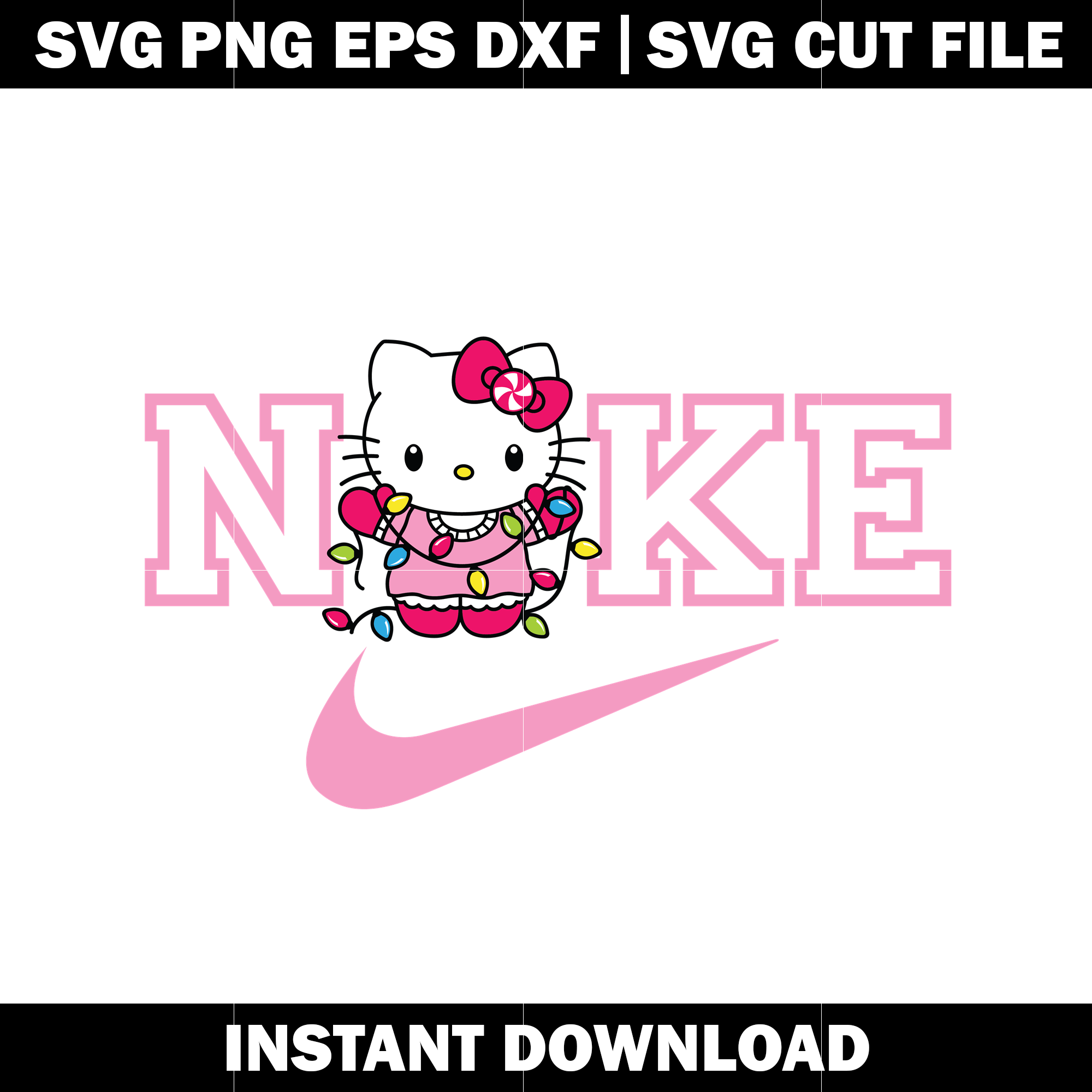 Nike hello kitty beautiful svg, Hello kitty svg, Logo Brand | Inspire ...