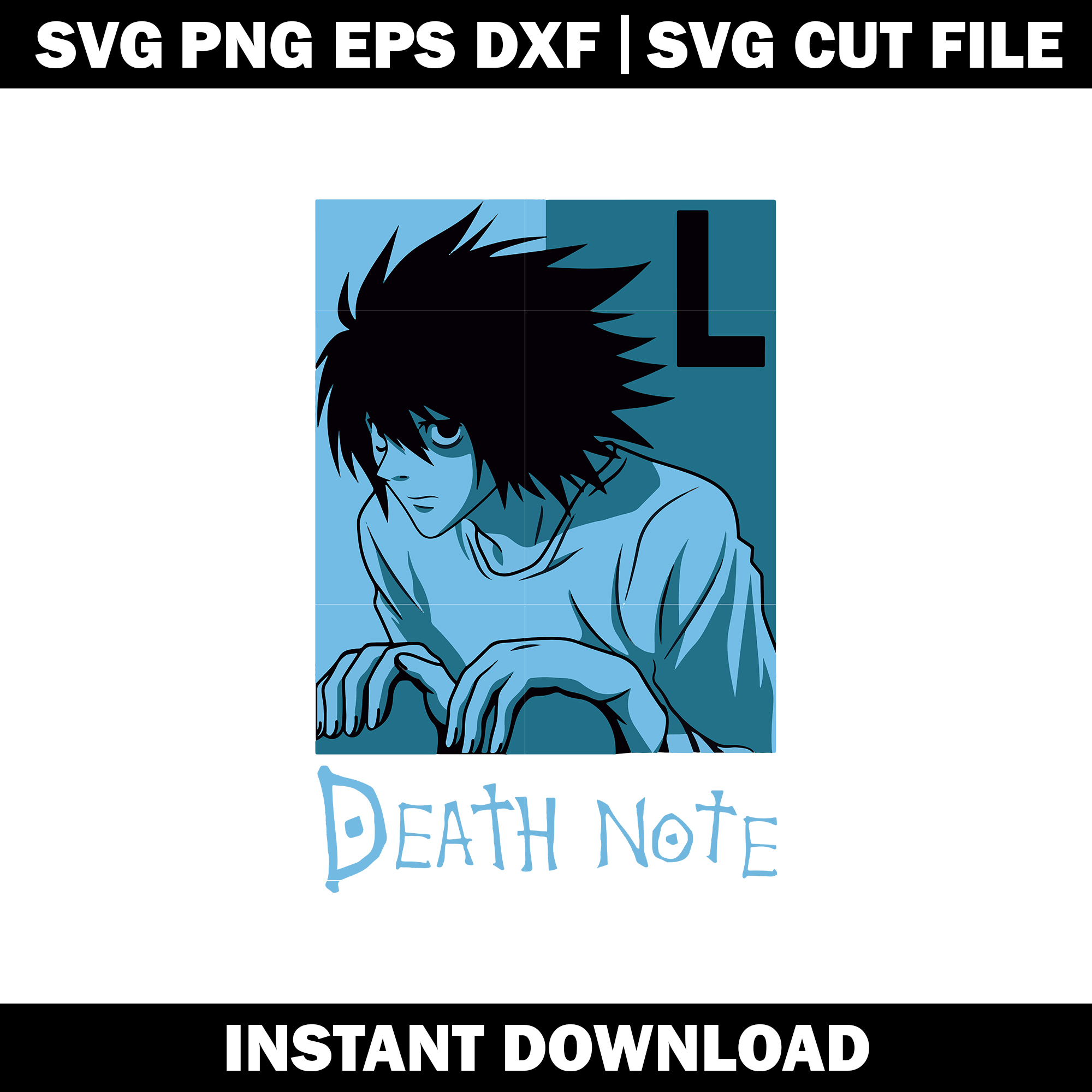L.Lawliet svg, death note svg, anime svg, logo shirt svg, lo | Inspire ...