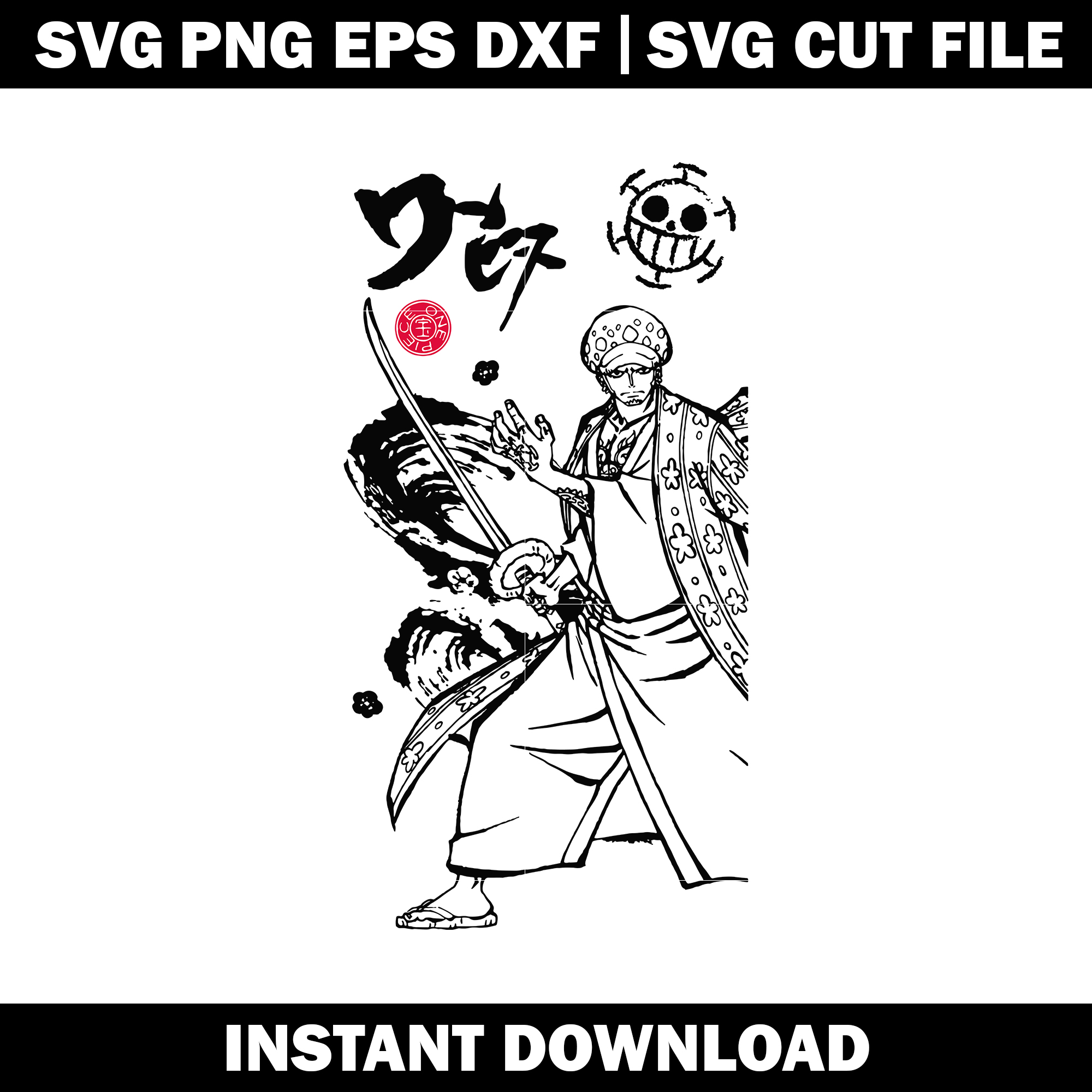 Dracule Mihawk Svg, One Piece Svg, anime svg, logo shirt svg | Inspire ...