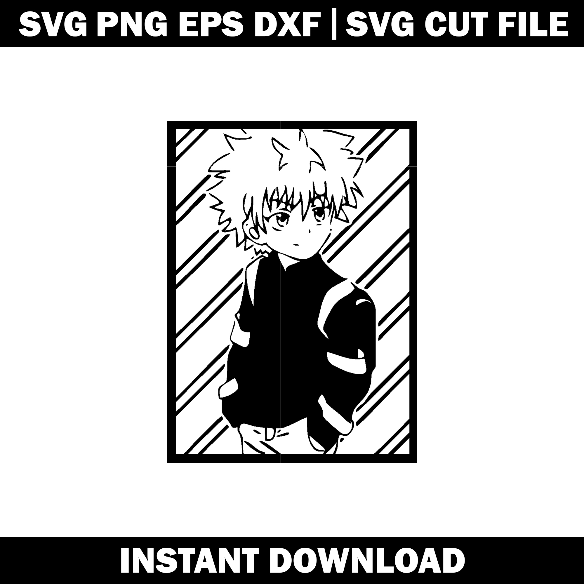 Killua Zoldyck Svg, Hunter Hunter Svg, Anime svg, logo shirt | Inspire ...