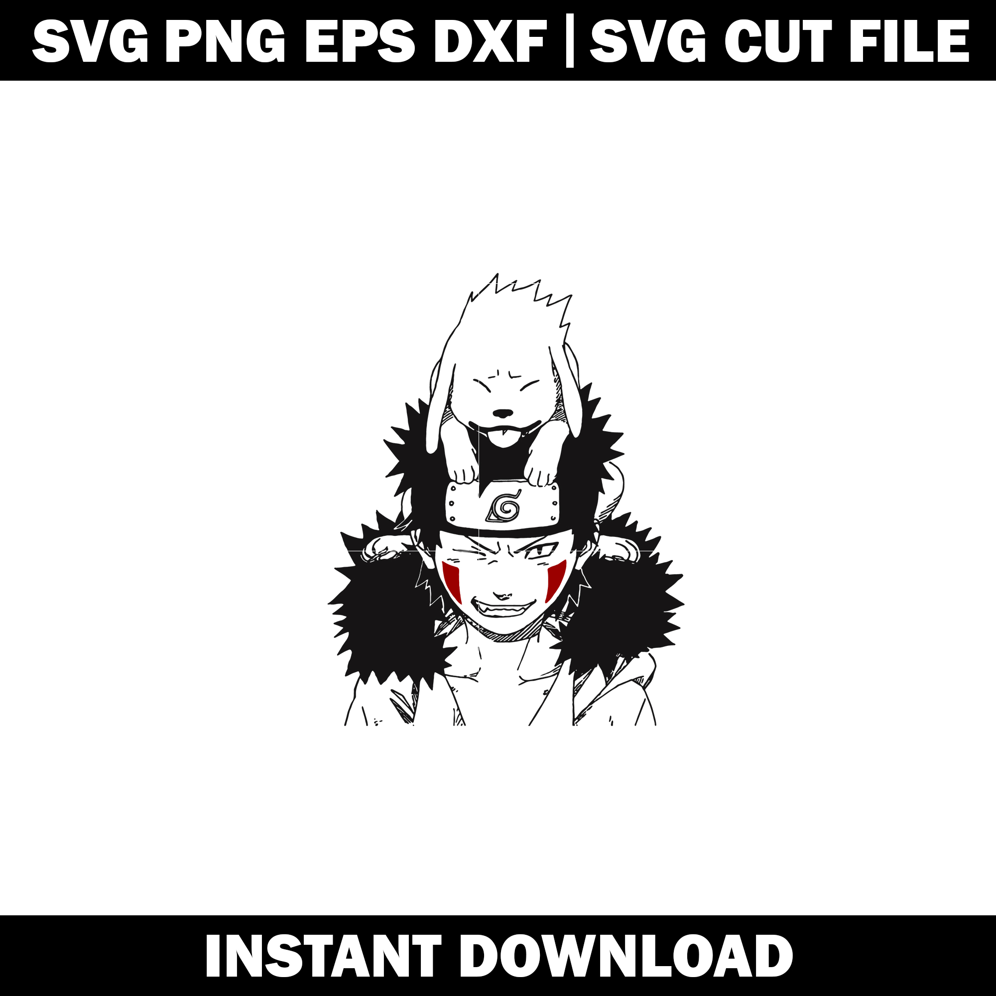 Kiba And Akamaru Svg, Kiba Inuzuka svg, Anime svg, logo shir | Inspire ...