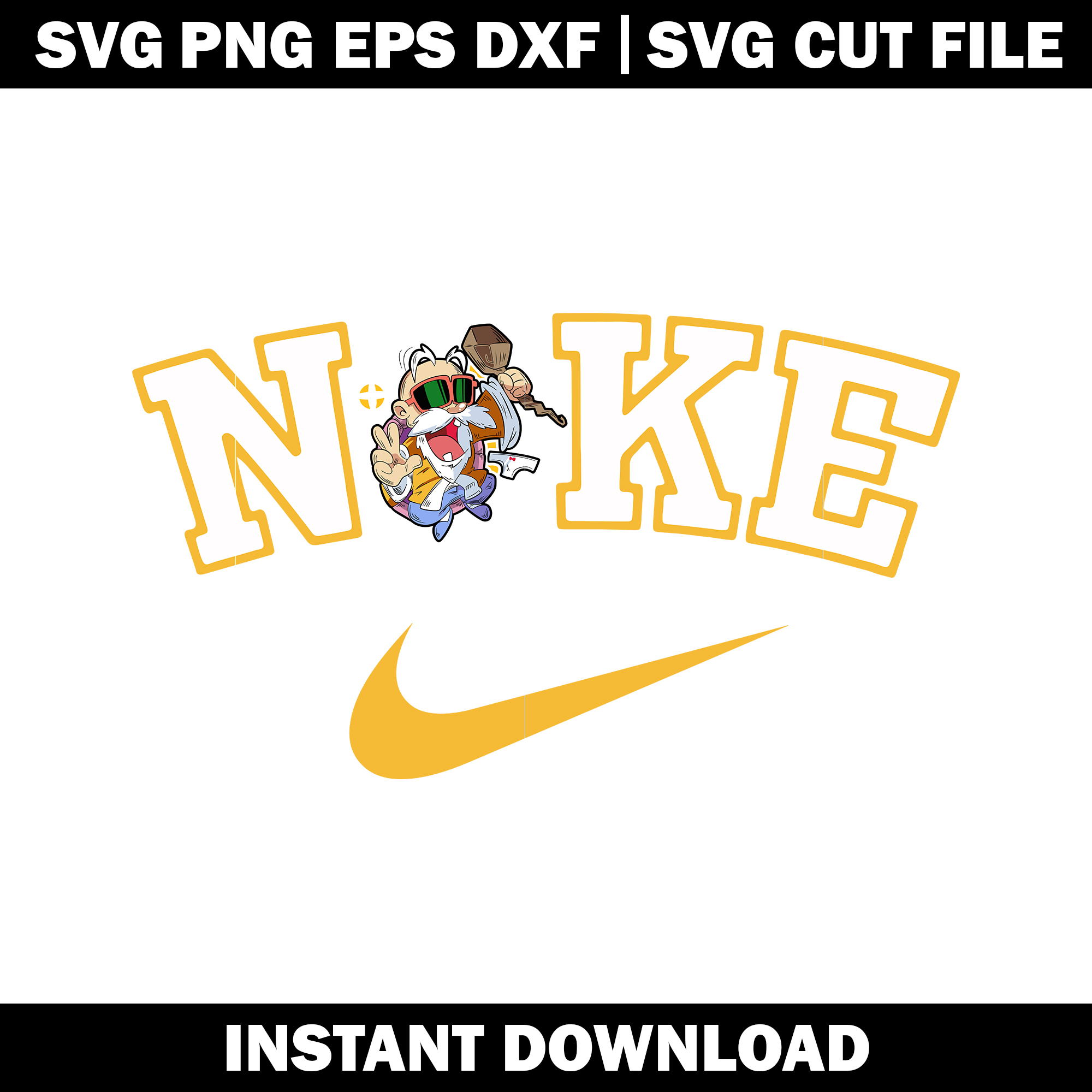 Kame Dragon Ball Nike Svg, Master Roshi svg, Anime svg, logo | Inspire ...