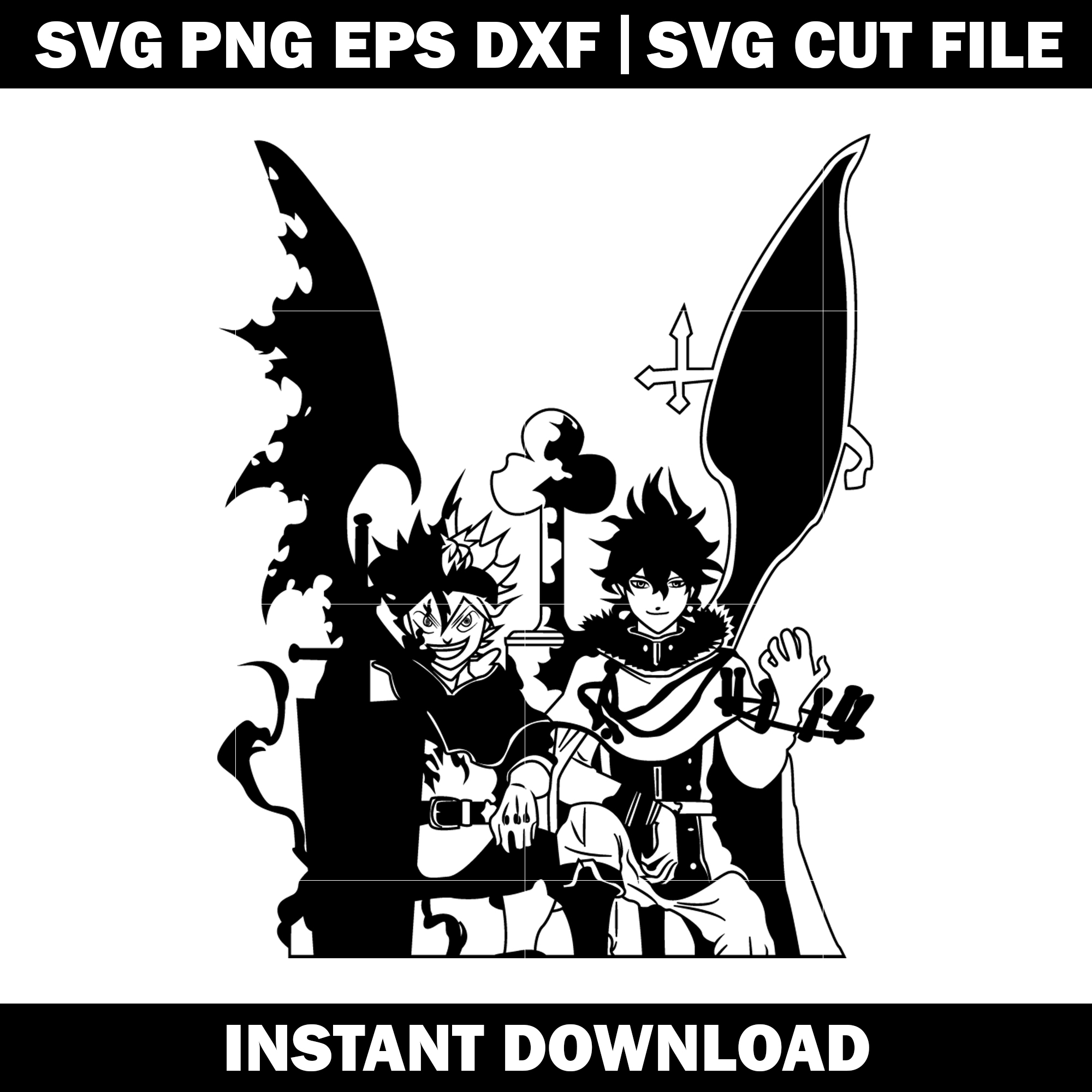 Asta And Yuno Svg, Black Bull Squad svg, Anime svg, logo shi | Inspire ...