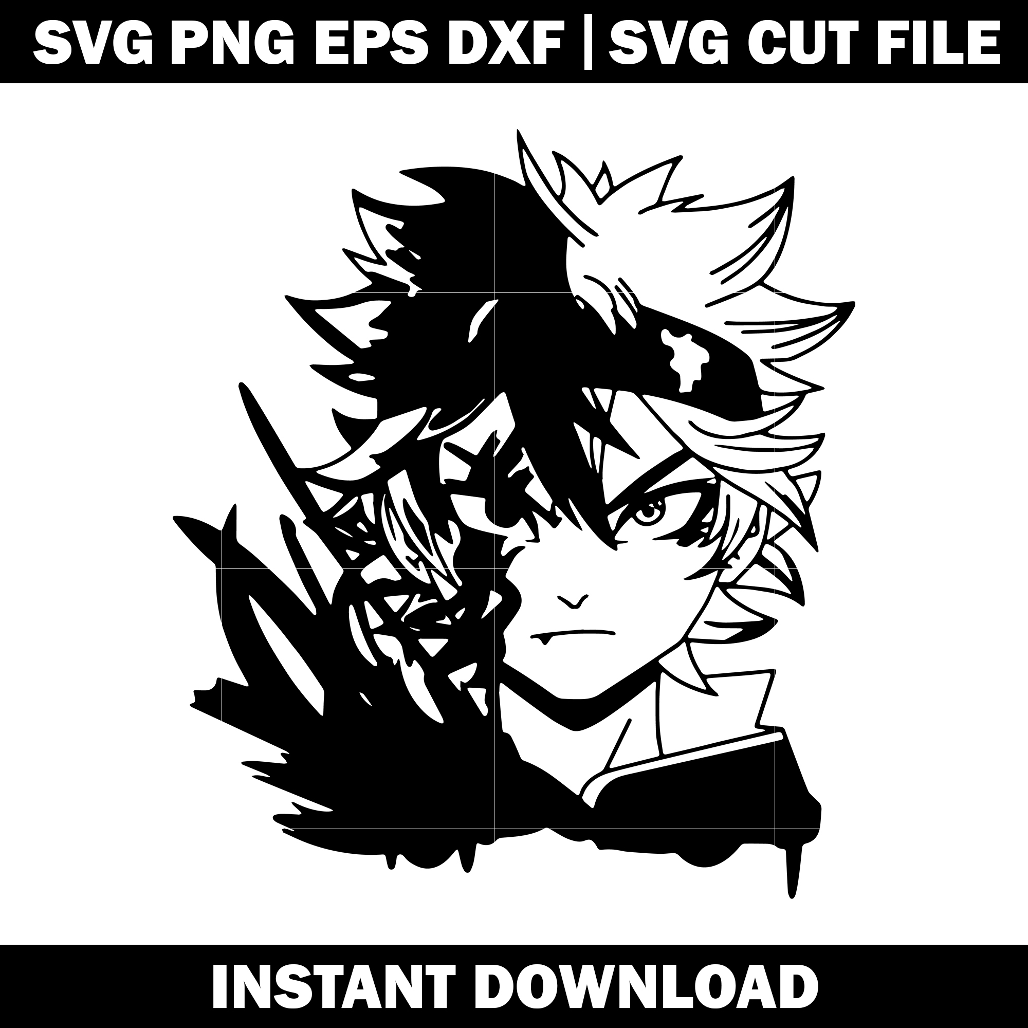 Asta Half svg, Black Clover svg, Anime svg, logo shirt svg, - Inspire ...