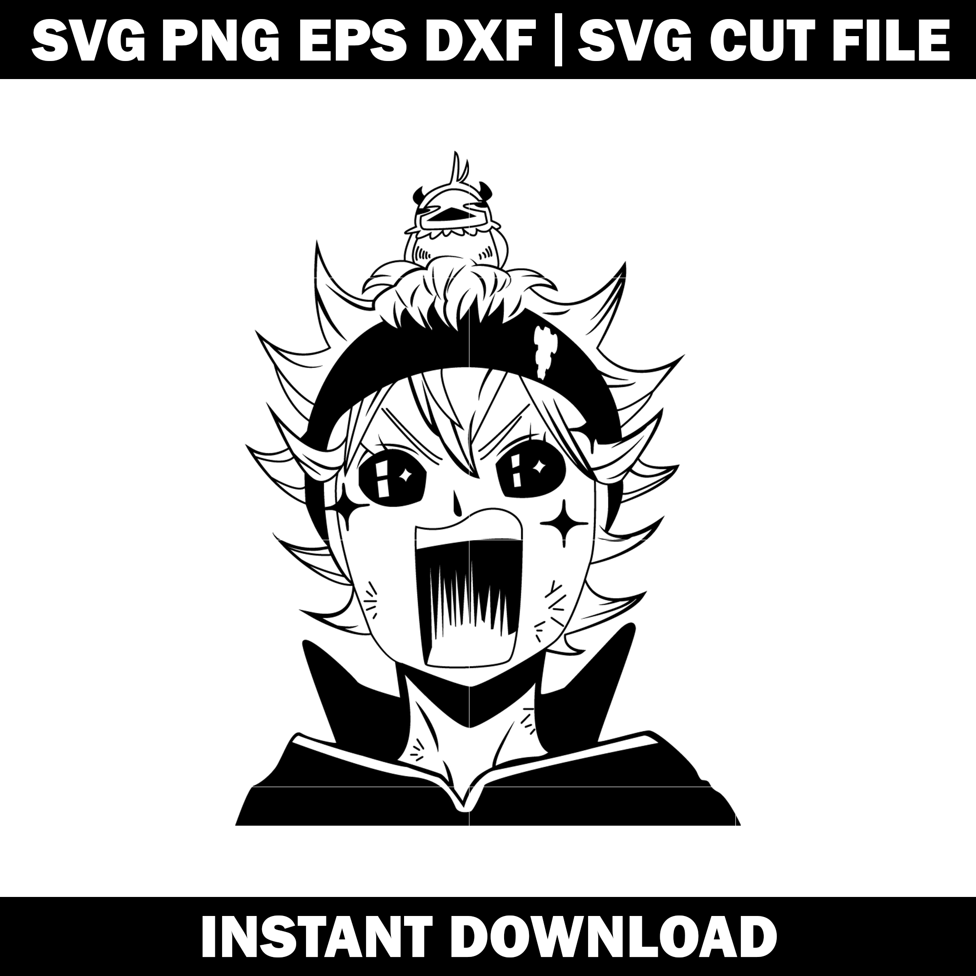 Black Clover Svg, Asta svg, Anime svg, logo shirt svg, logo | Inspire ...