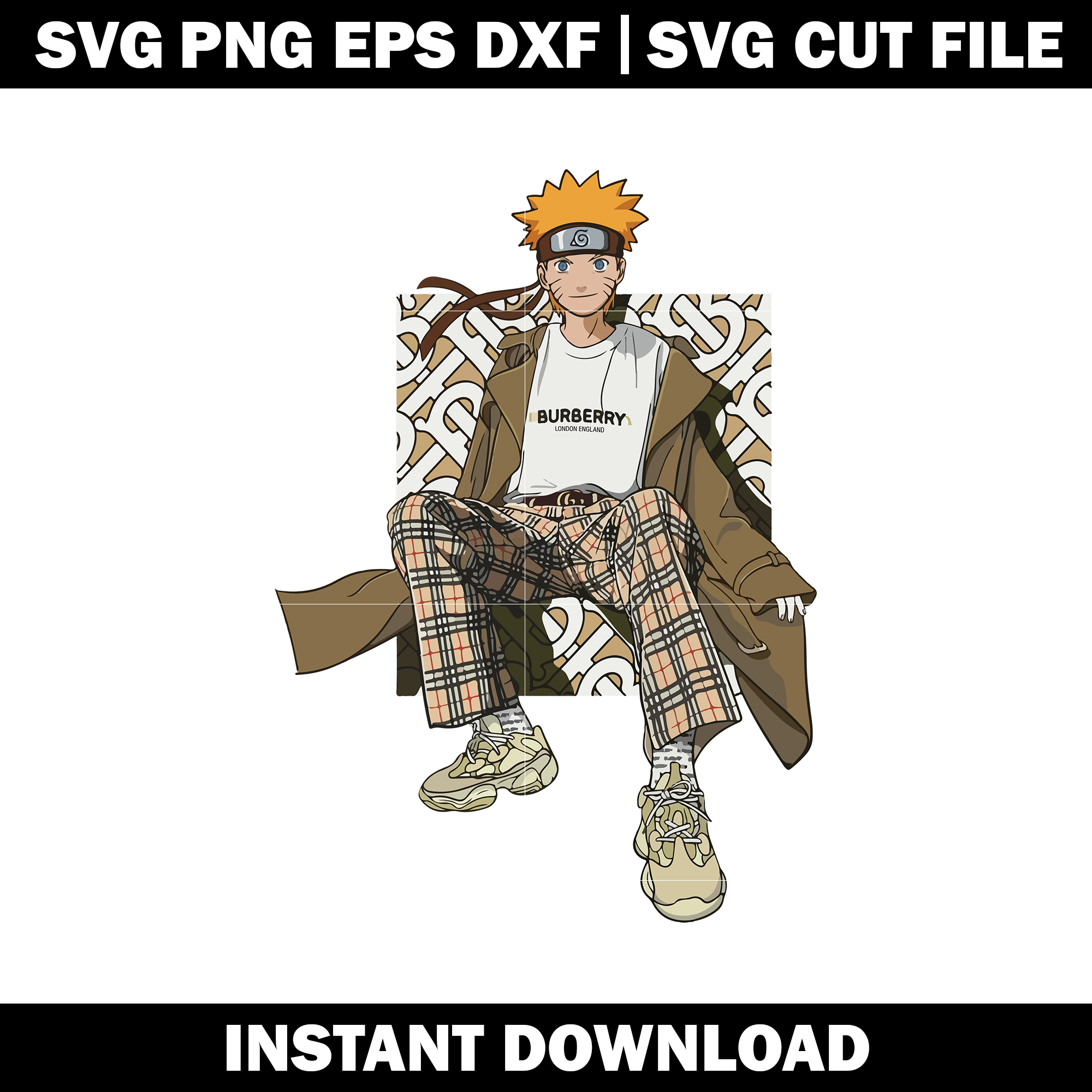 Naruto Burberry svg, Naruto Anime svg, Anime svg, logo shirt - Inspire ...