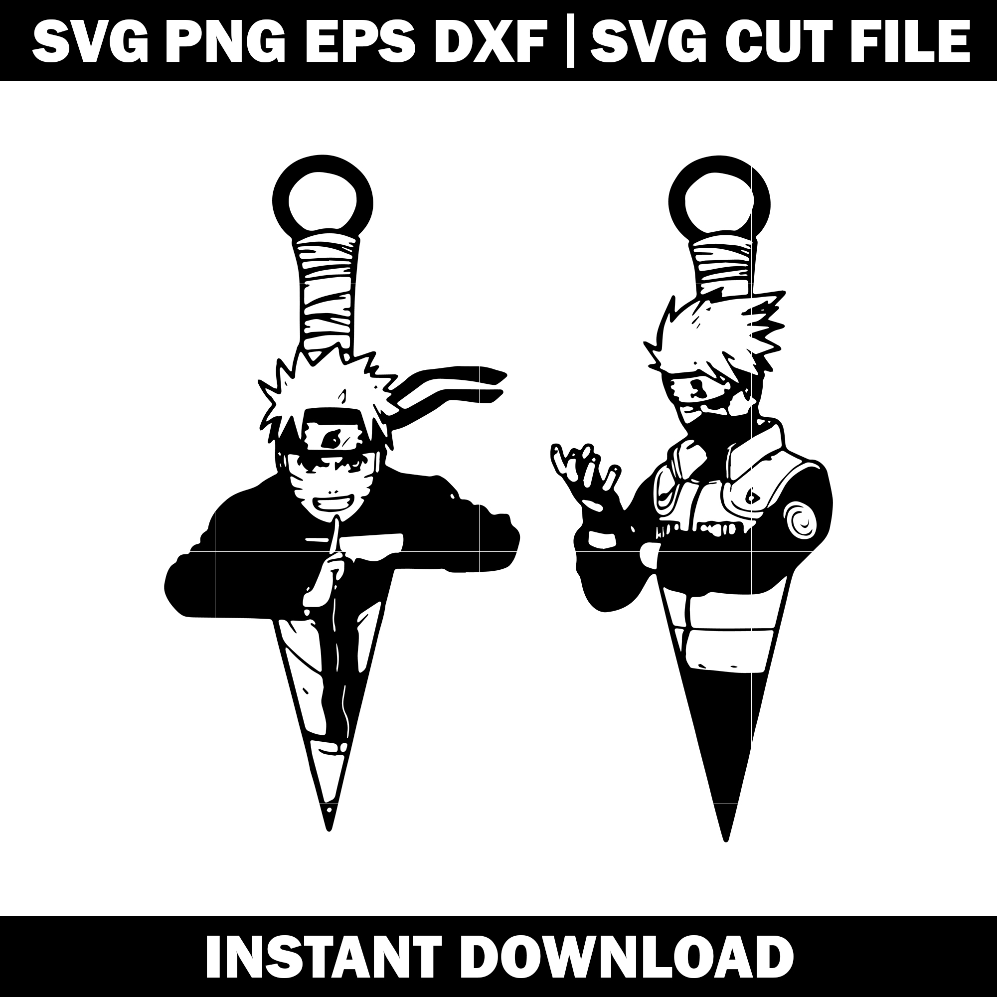Naruto Kunai Svg, Kakashi And Naruto svg, Anime svg, logo sh | Inspire ...