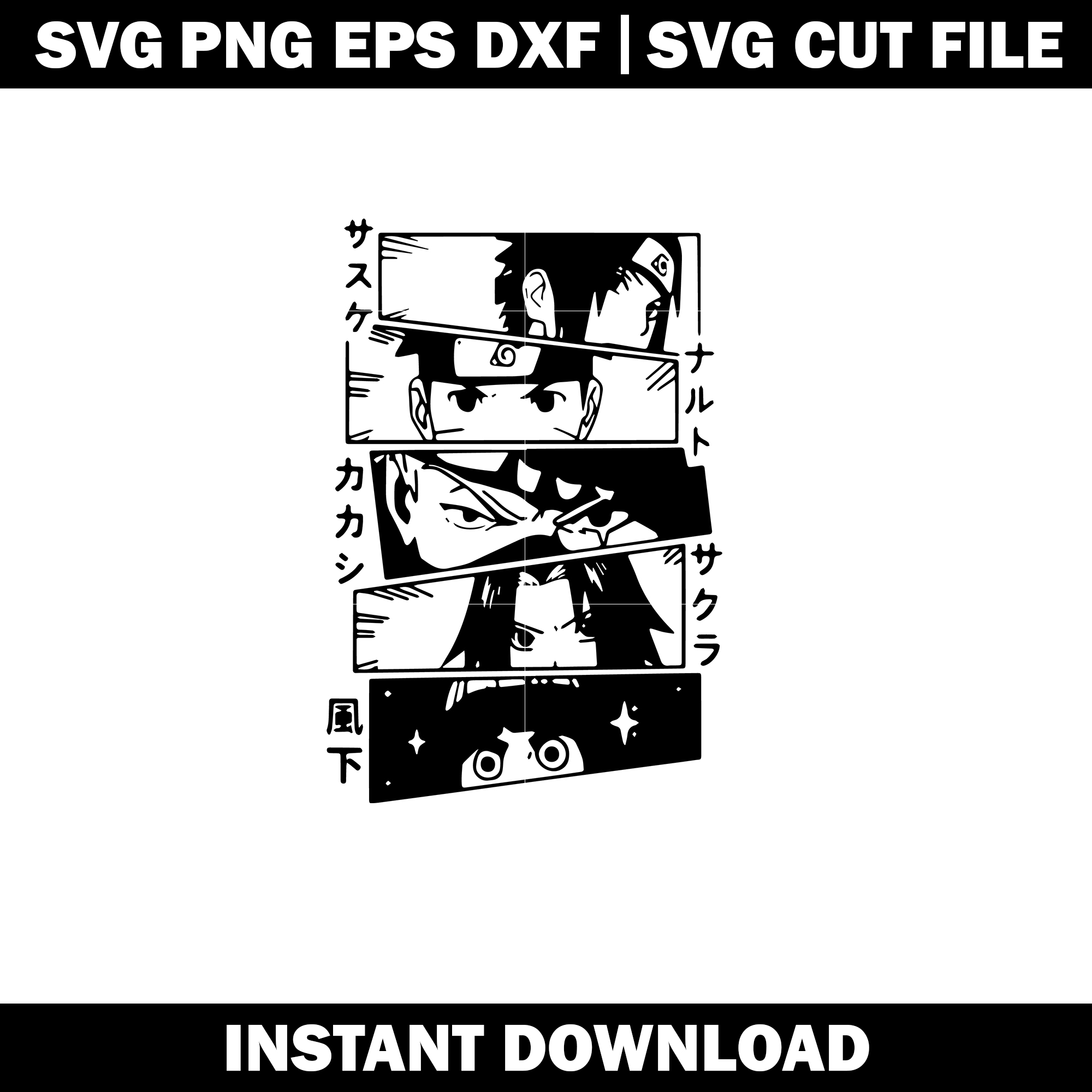 Naruto characters Svg, Anime Svg, Anime svg, logo shirt svg, - Inspire ...