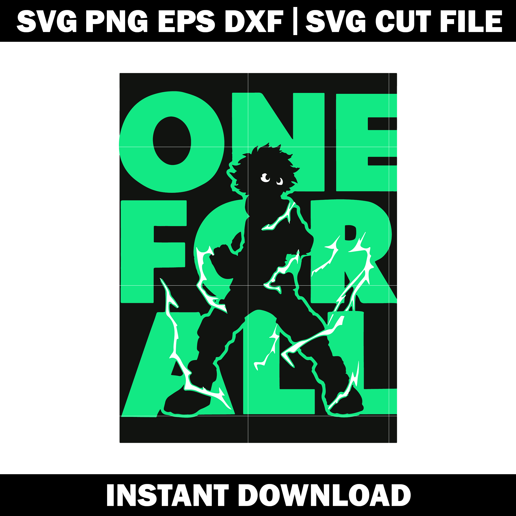 One For All Svg, My Hero Academia svg, Anime svg, logo shirt - Inspire ...