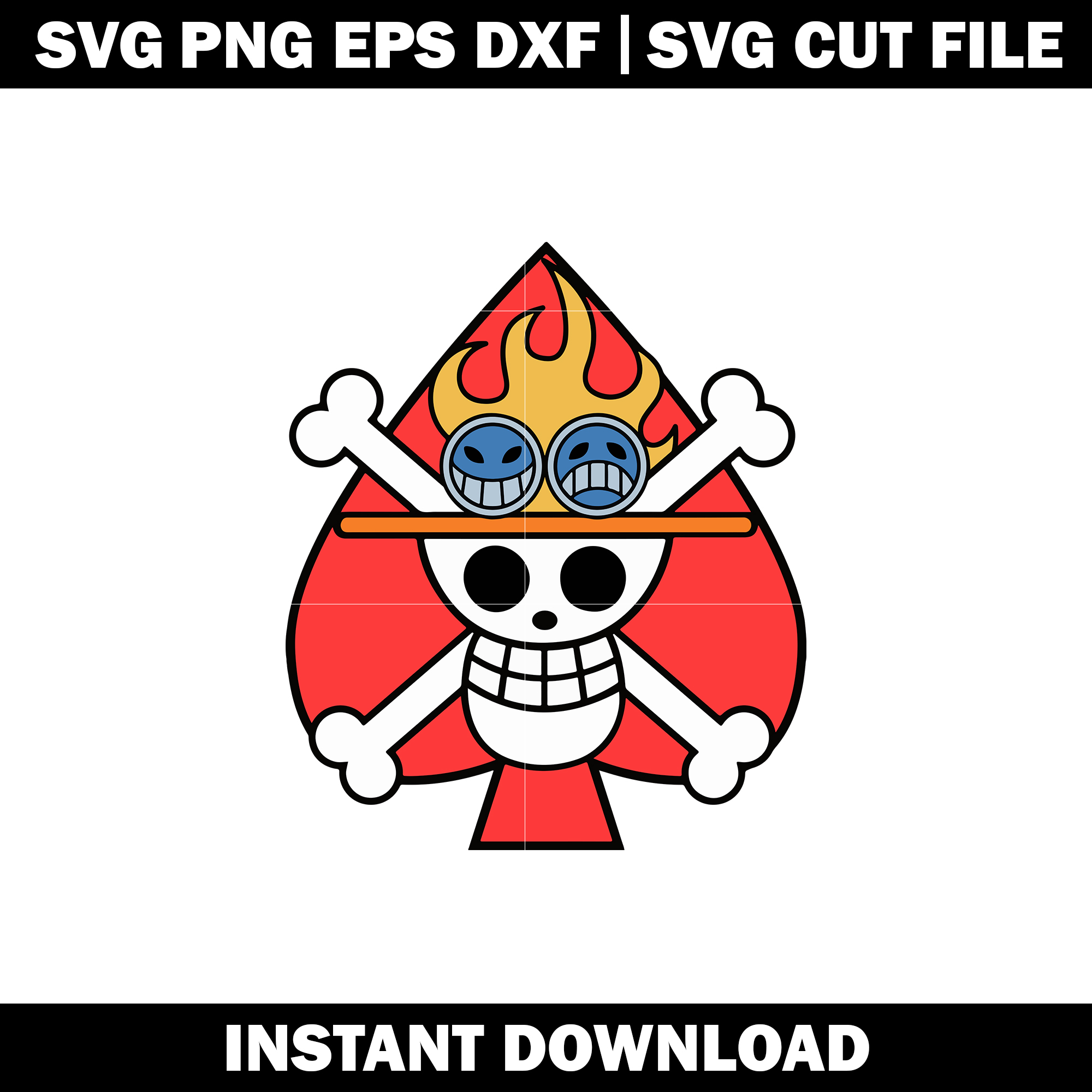 One Piece Jolly Roger red Svg, One Piece svg, Anime svg, log | Inspire ...