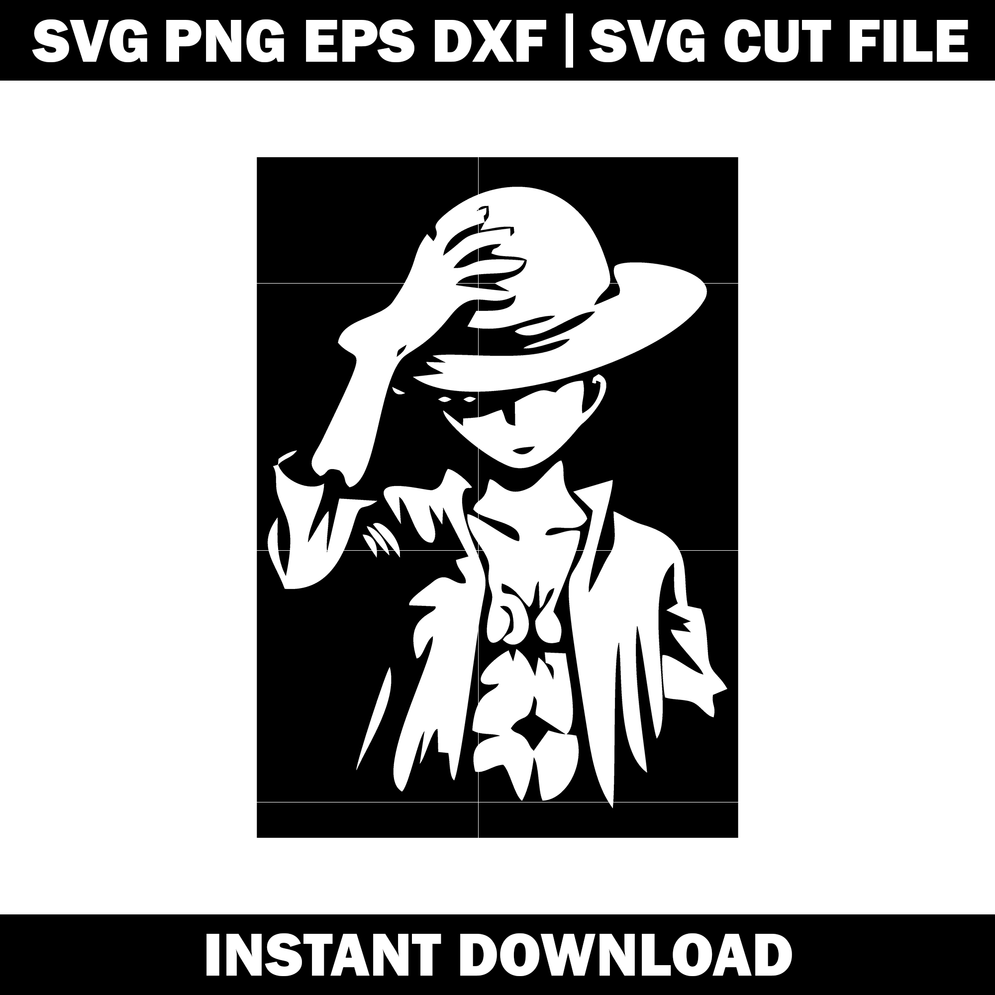 One Piece Luffy svg, Monkey D Luffy svg, Anime svg, logo shi | Inspire ...