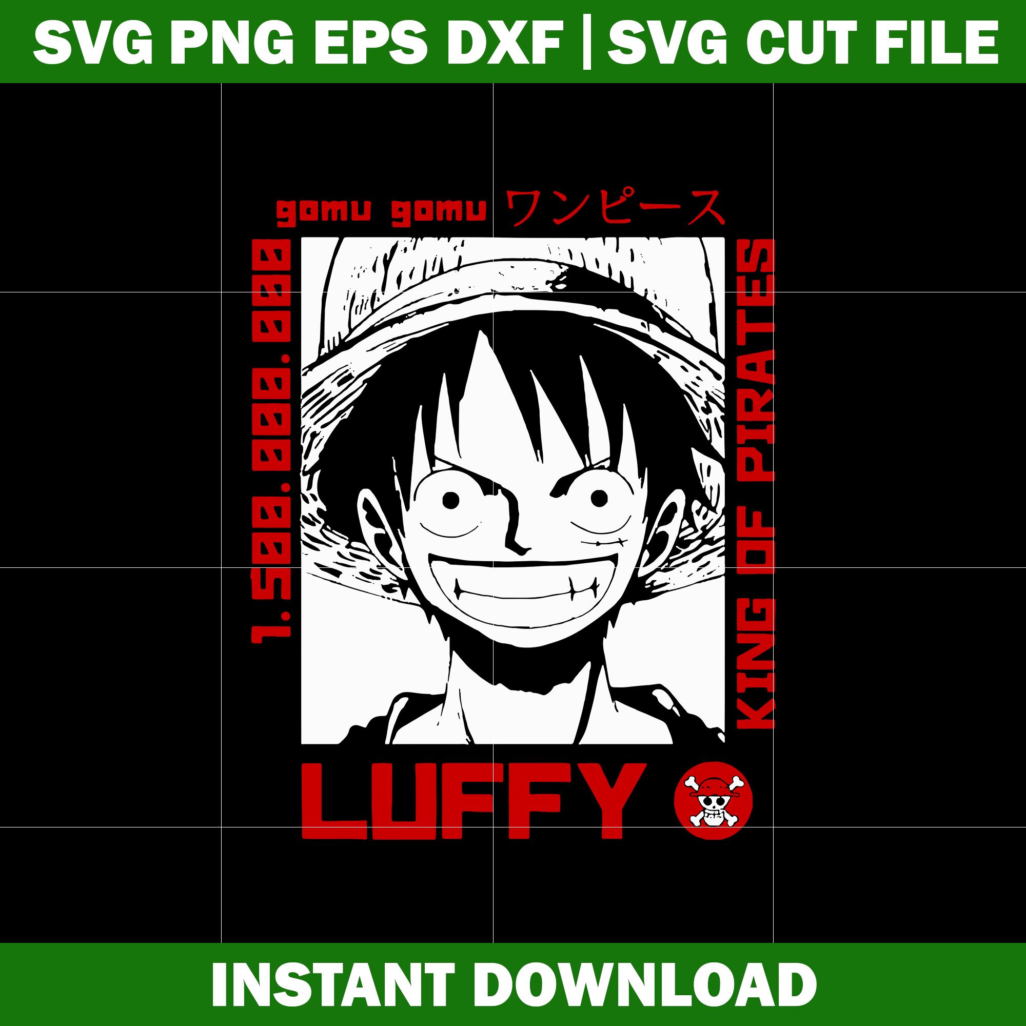 One Piece Monkey D. Luffy Svg, anime svg, Anime svg, logo sh | Inspire ...