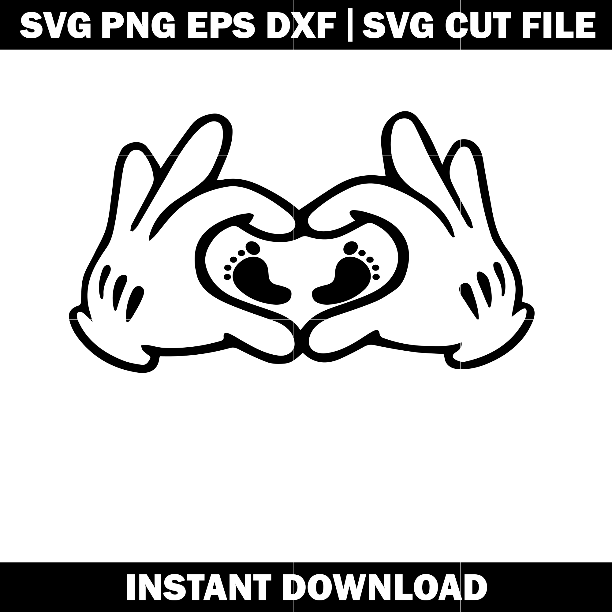 Mickey Mouse and Minnie Mouse Love Hands svg, Disney vacatio - Inspire ...