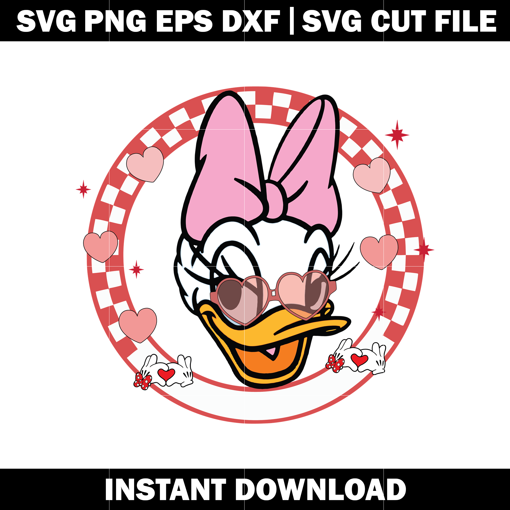 Daisy duck head svg, cartoon svg, Disney vacation svg, logo | Inspire ...