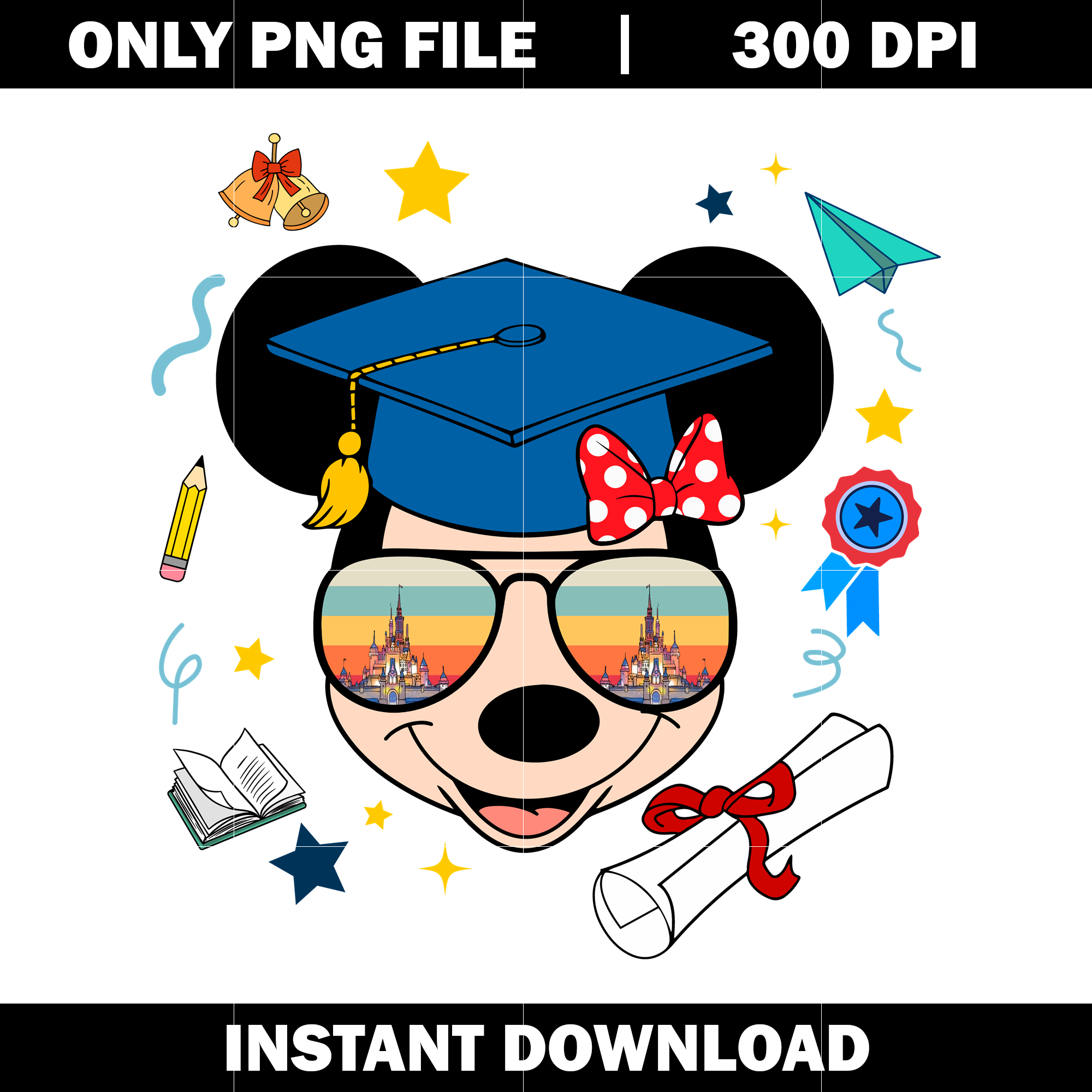 Minnie Mouse Graduation png, Graduate png, Disney vacation p | Inspire ...