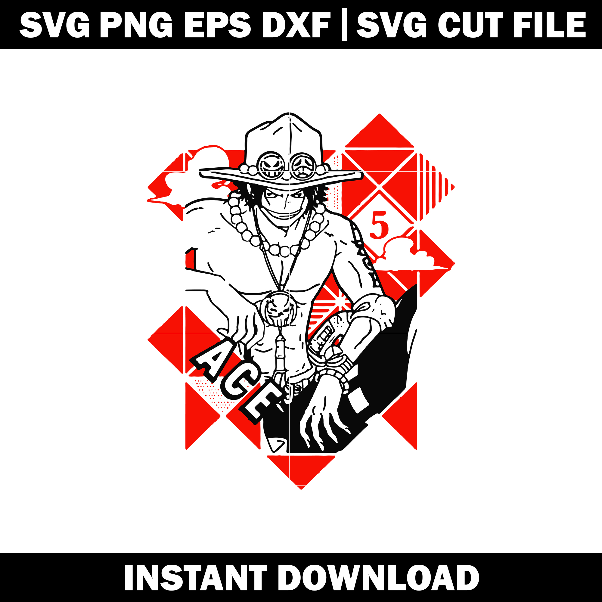 Portgas D. Ace svg, One Piece anime Svg, Anime svg, logo shi - Inspire ...