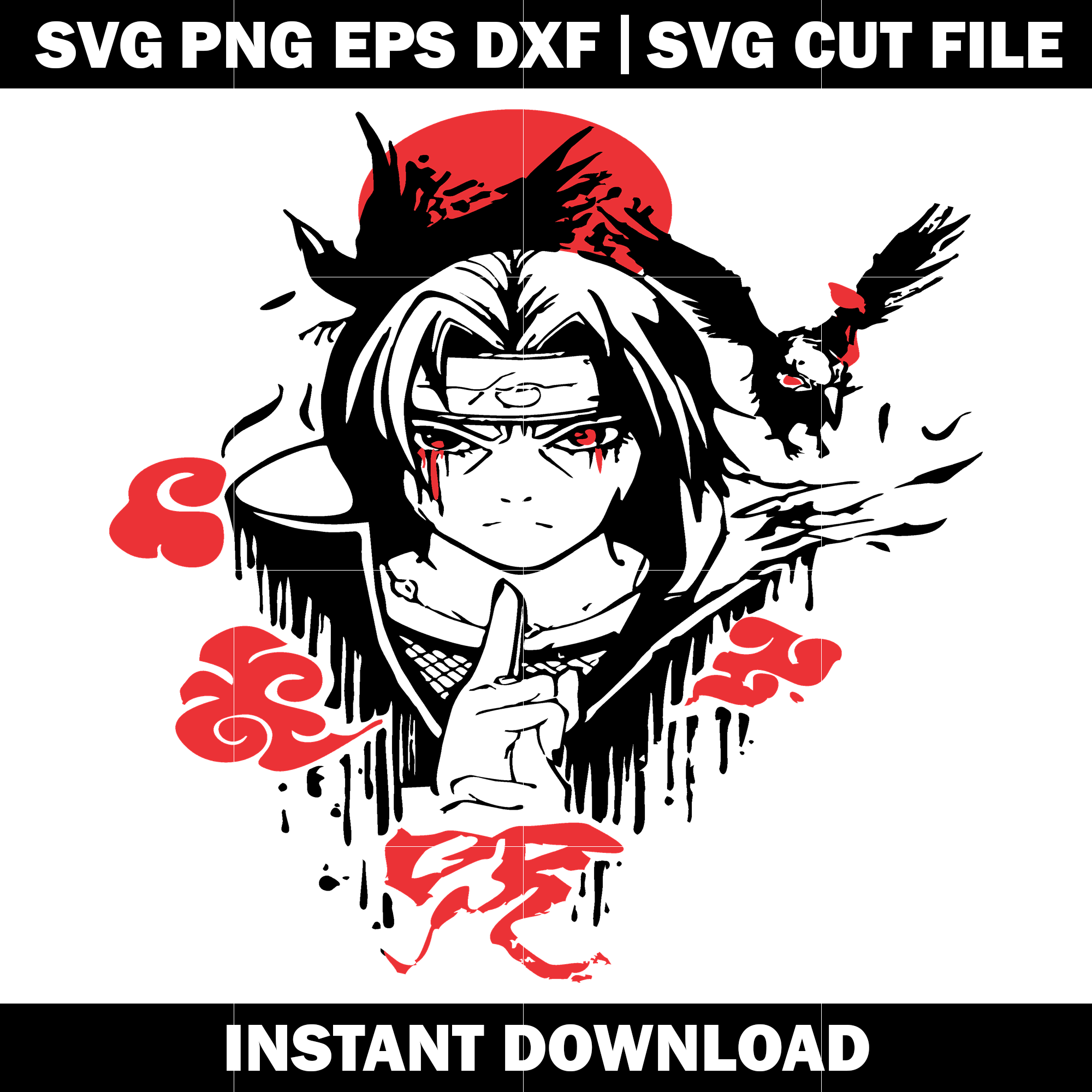 Uchiha Itachi cartoon svg, anime svg, logo shirt svg, logo d - Inspire ...