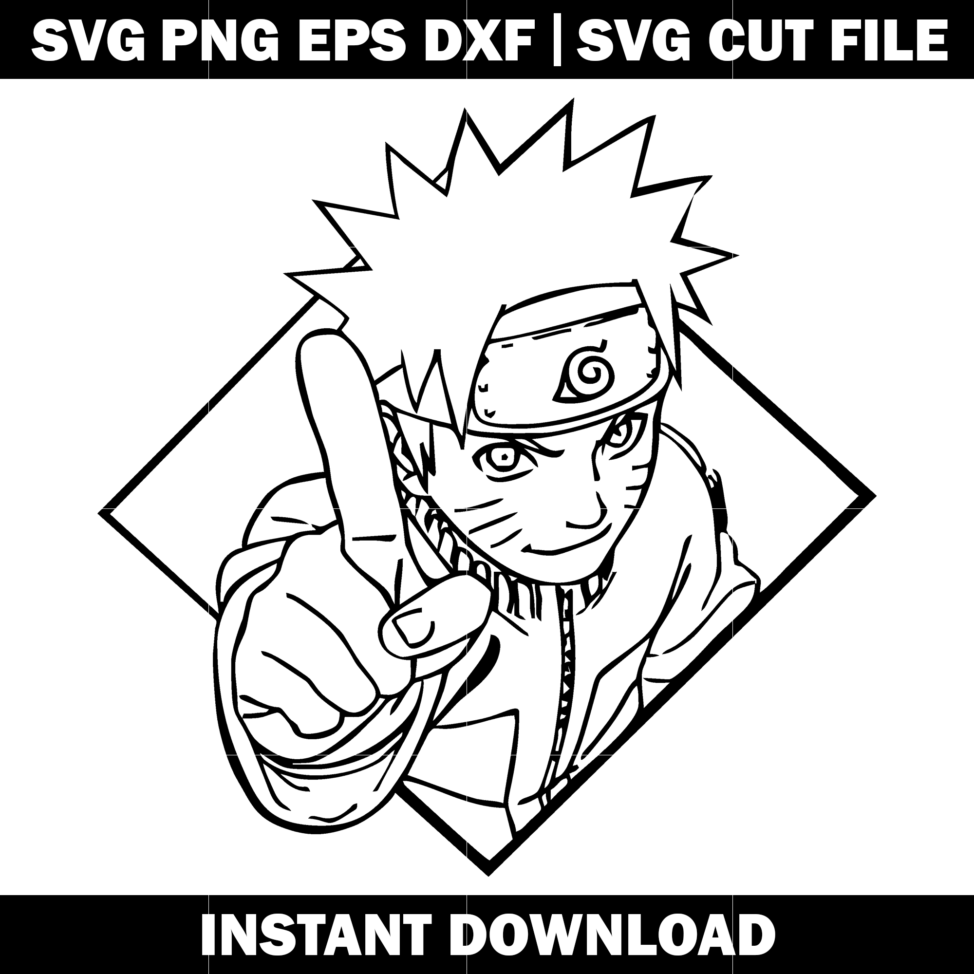 Naruto character coloring pages anime svg, anime svg, logo s | Inspire ...