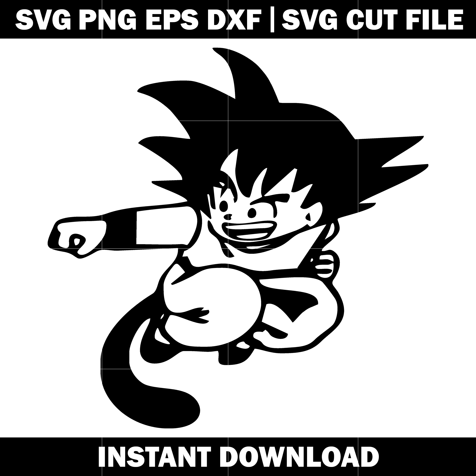 Son Goku Drawing svg, Dragon Ball svg, anime svg, logo shirt - Inspire ...