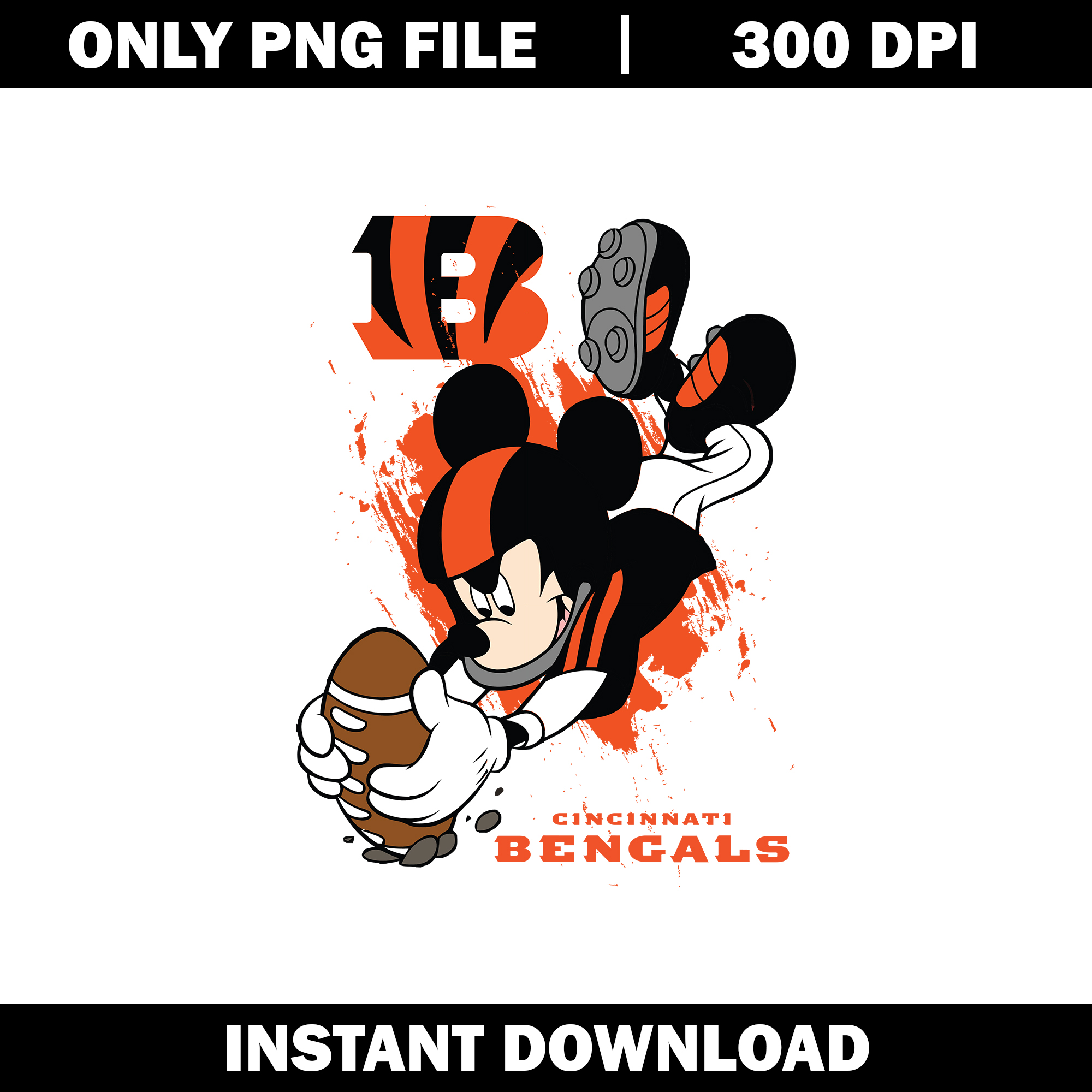 Mickey mouse cartoon Png, Cincinnati Bengals Png, Nfl png, S | Inspire ...