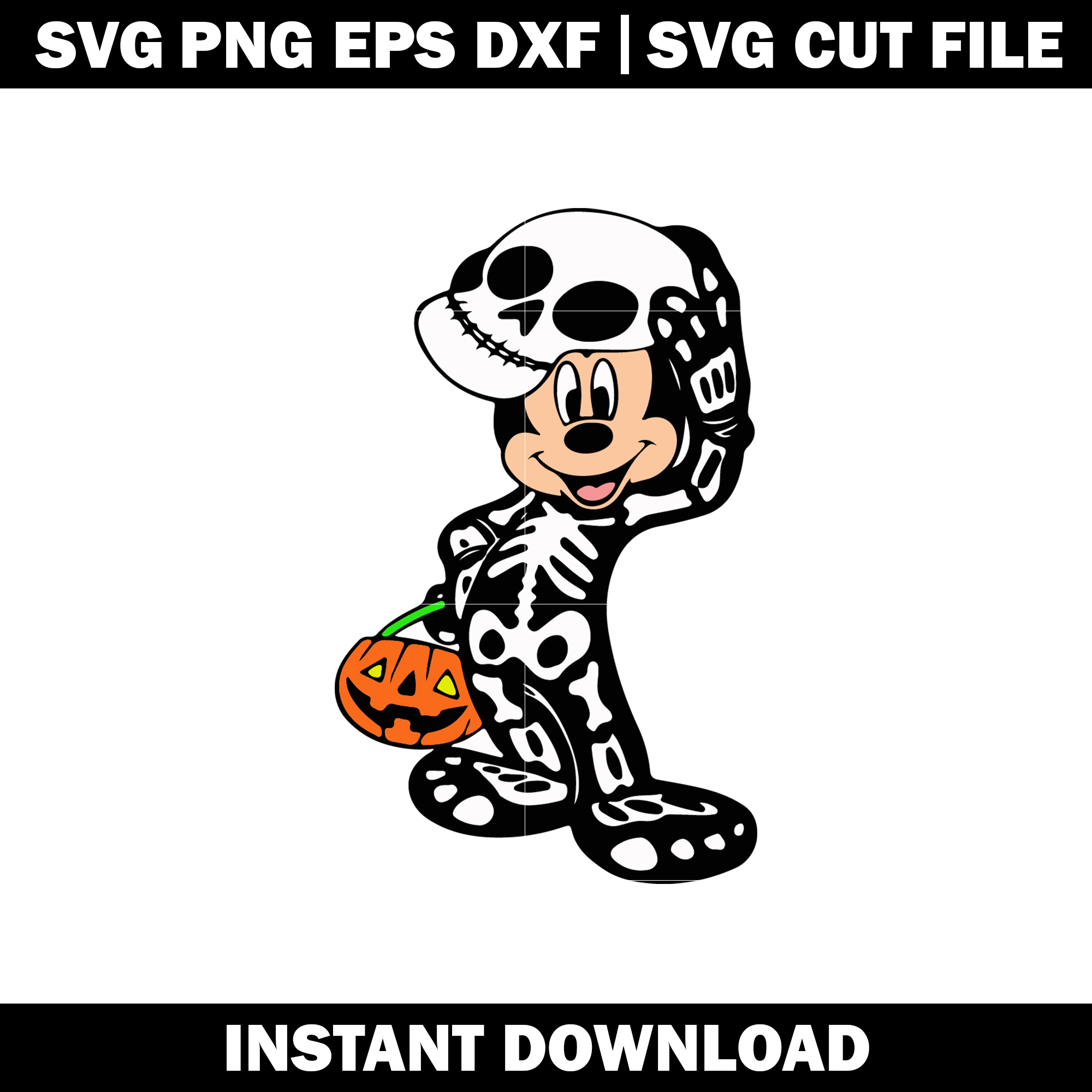 Skeleton Mickey Mouse svg, Halloween svg, Disney halloween s | Inspire ...