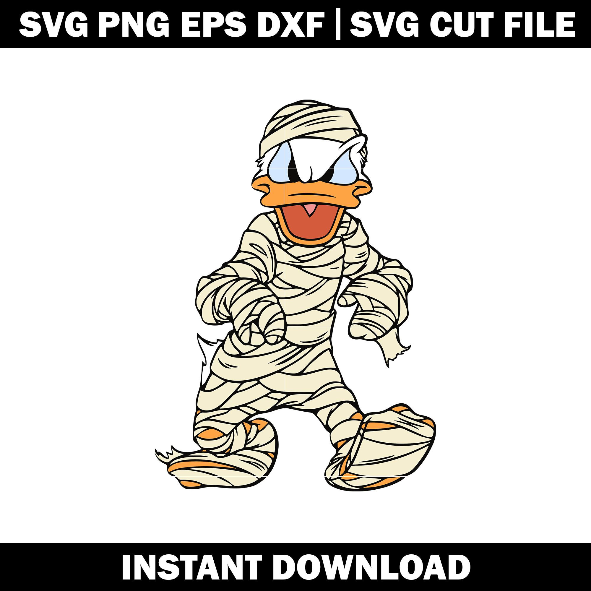 Donald Duck Halloween Mummy svg, Halloween svg, Disney hallo | Inspire ...