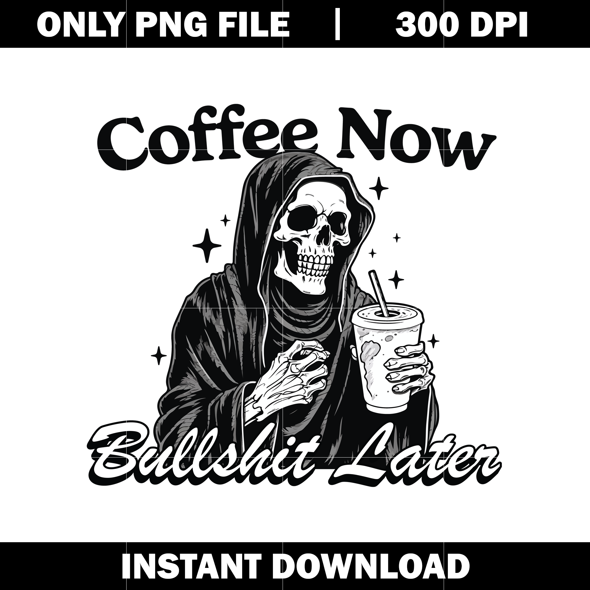 Quotes png, Coffee Grim Reaper logo png, trending png, logo - Inspire ...