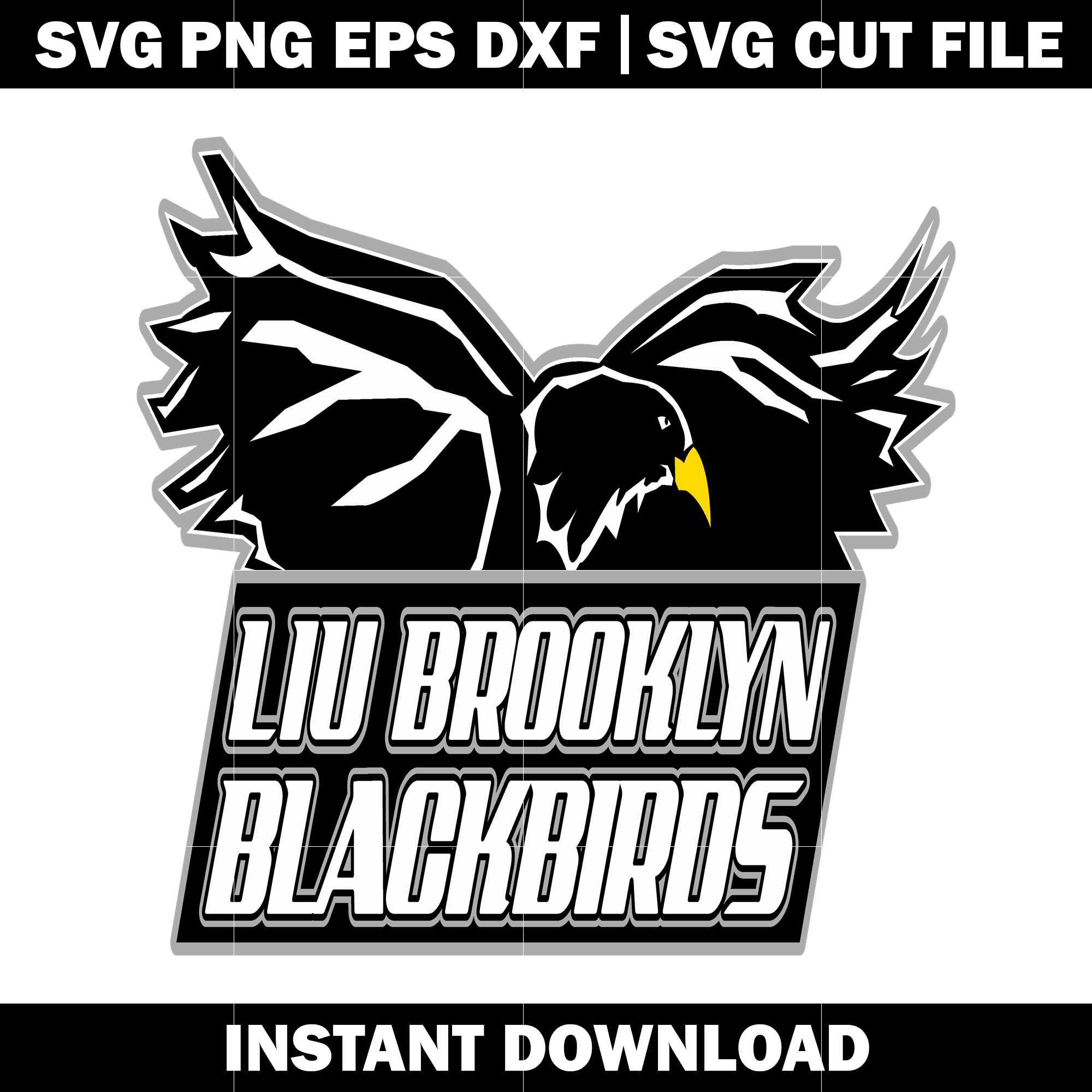 LIU Brooklyn Blackbirds Logo Svg, Ncaa png, Logo Sport svg, | Inspire ...