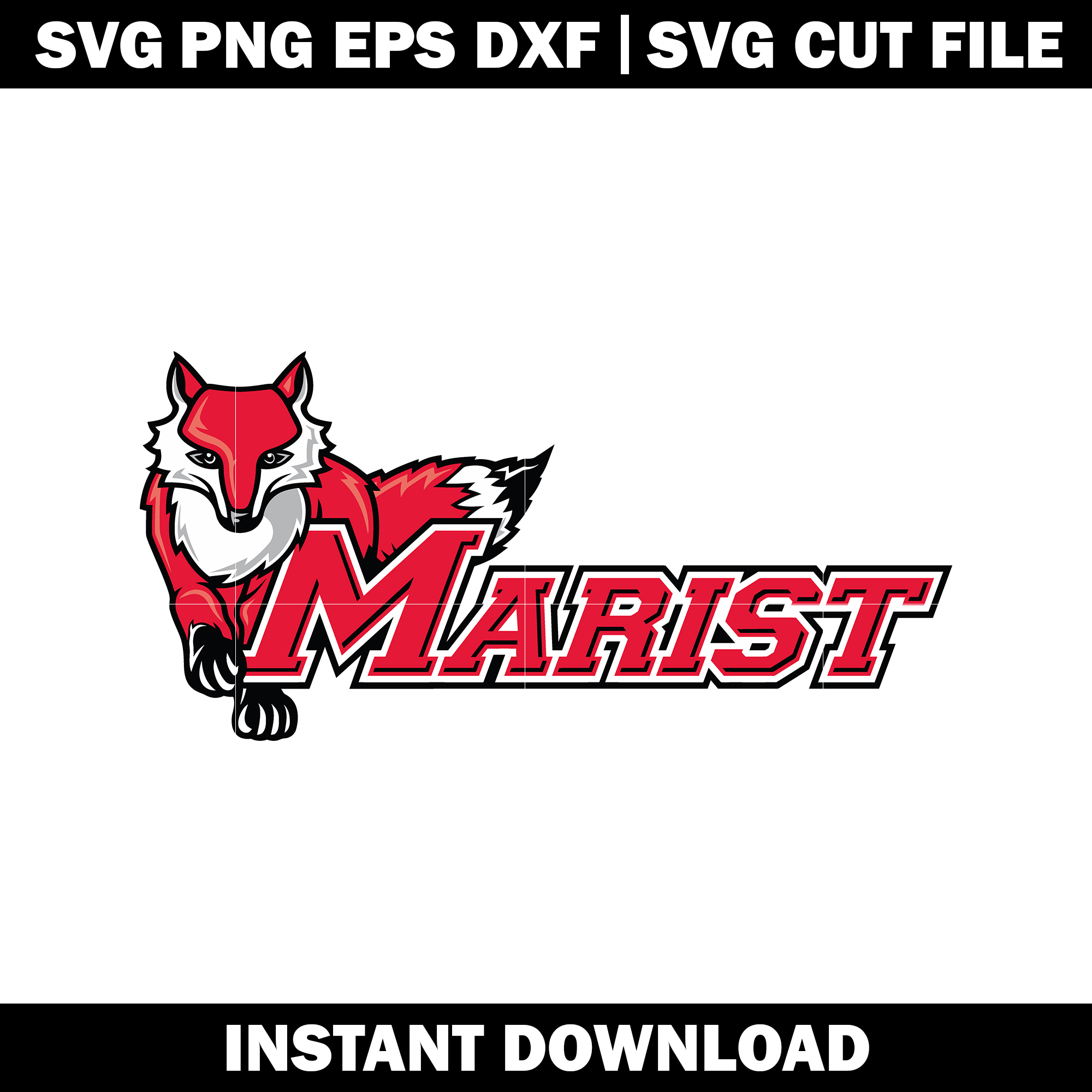 Marist Red Foxes Logos Svg, Ncaa png, Logo Sport svg, logo s | Inspire ...