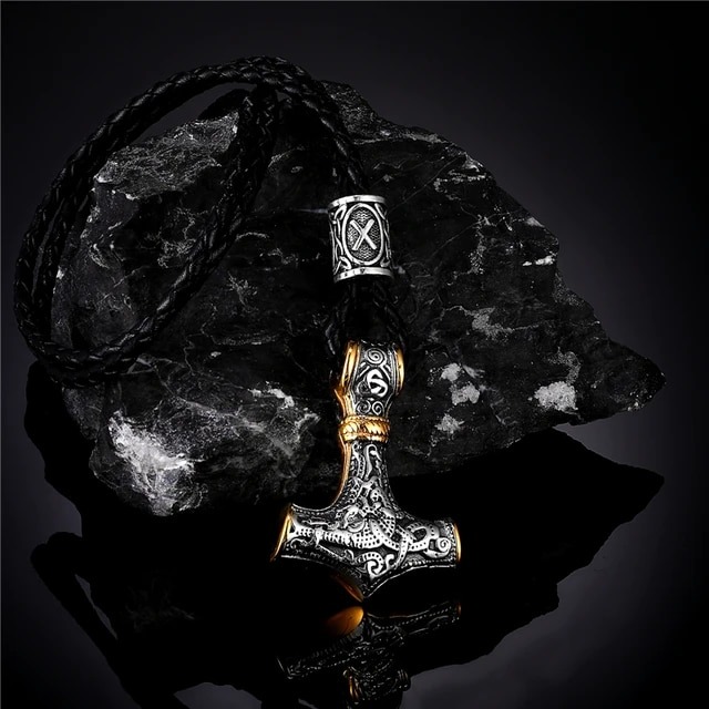 Norse Vikings Thor's Hammer Mjolnir Scandinavian Rune | Inspire Uplift