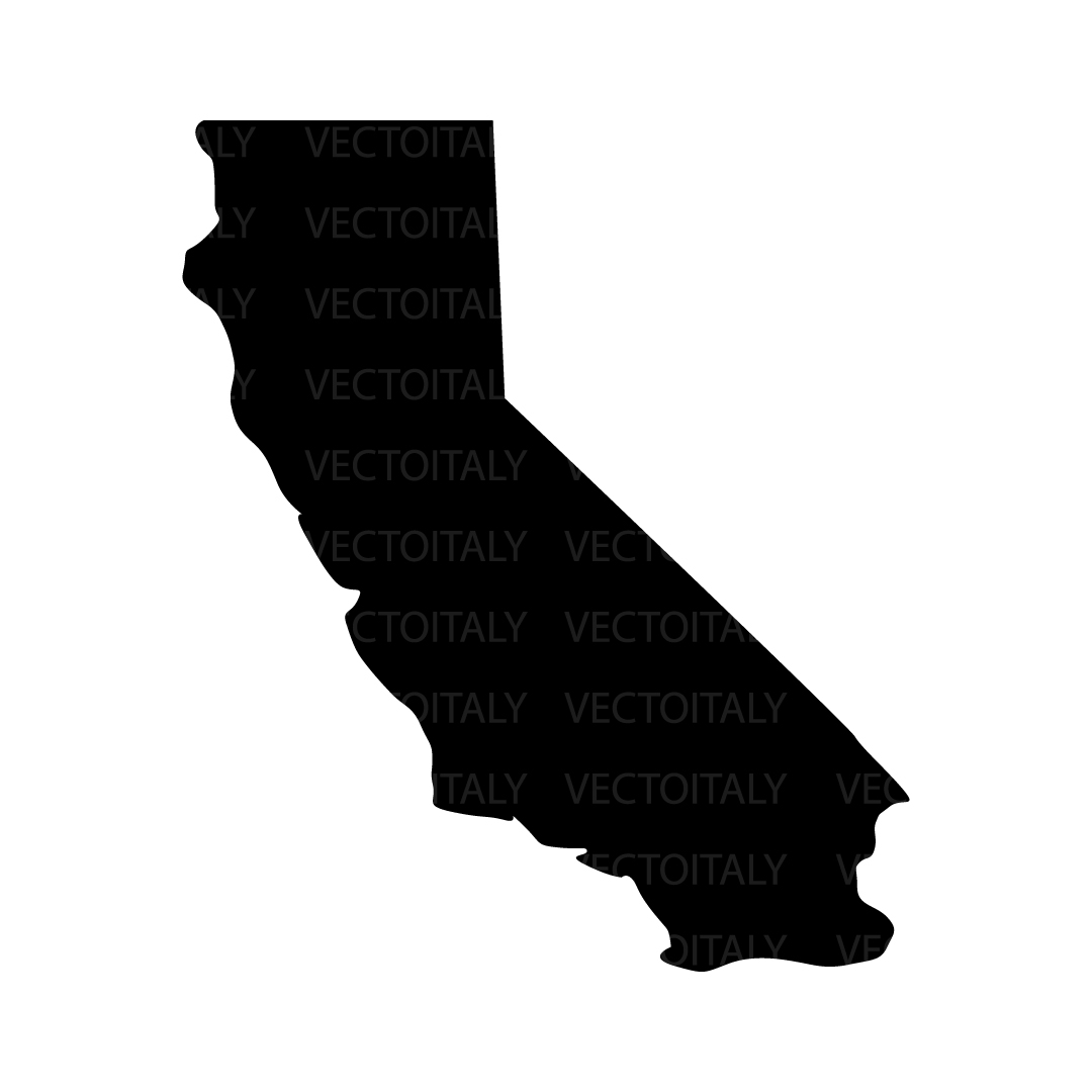 California map illustrated in vector and available in SVG, P | Inspire ...