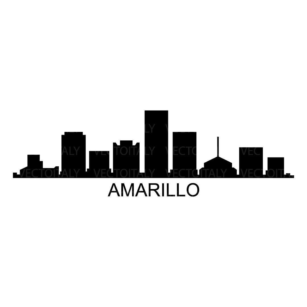 Amarillo skyline illustrated in vector and available in SVG, | Inspire ...
