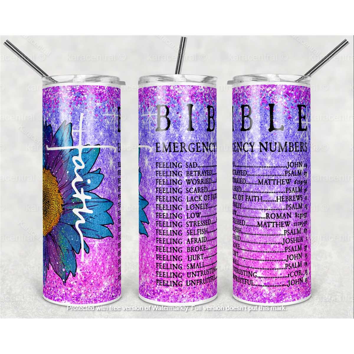 Bible Tumbler, Jesus Psalms, Water Bottle, God Faith, Birthd | Inspire ...