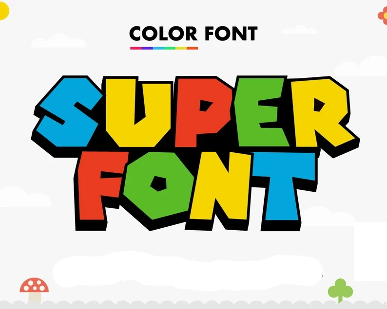 Super Font, Super Bundle Colorful Super Fonts, Super Bundle | Inspire ...