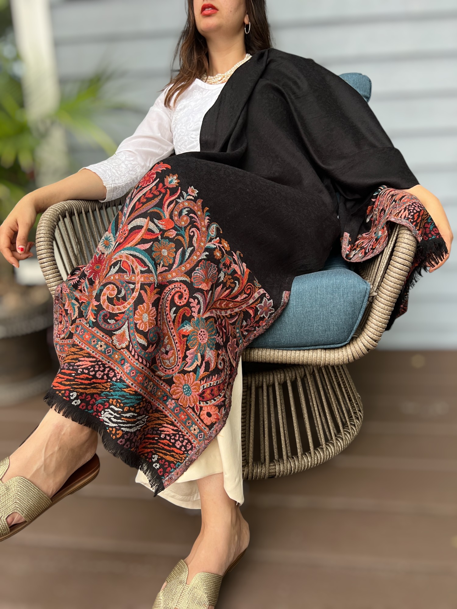 Kashmiri Embroidery Saree | Inspire Uplift