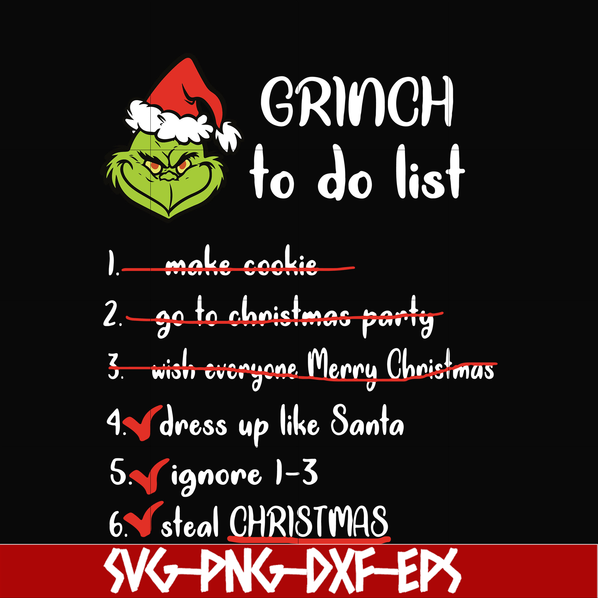 Grinch to do list svg, christmas svg, png, dxf, eps digital | Inspire ...