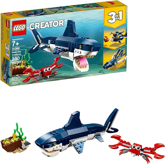 LEGO Creator 3 in 1 Deep Sea Creatures, Transforms from Shar | Inspire ...